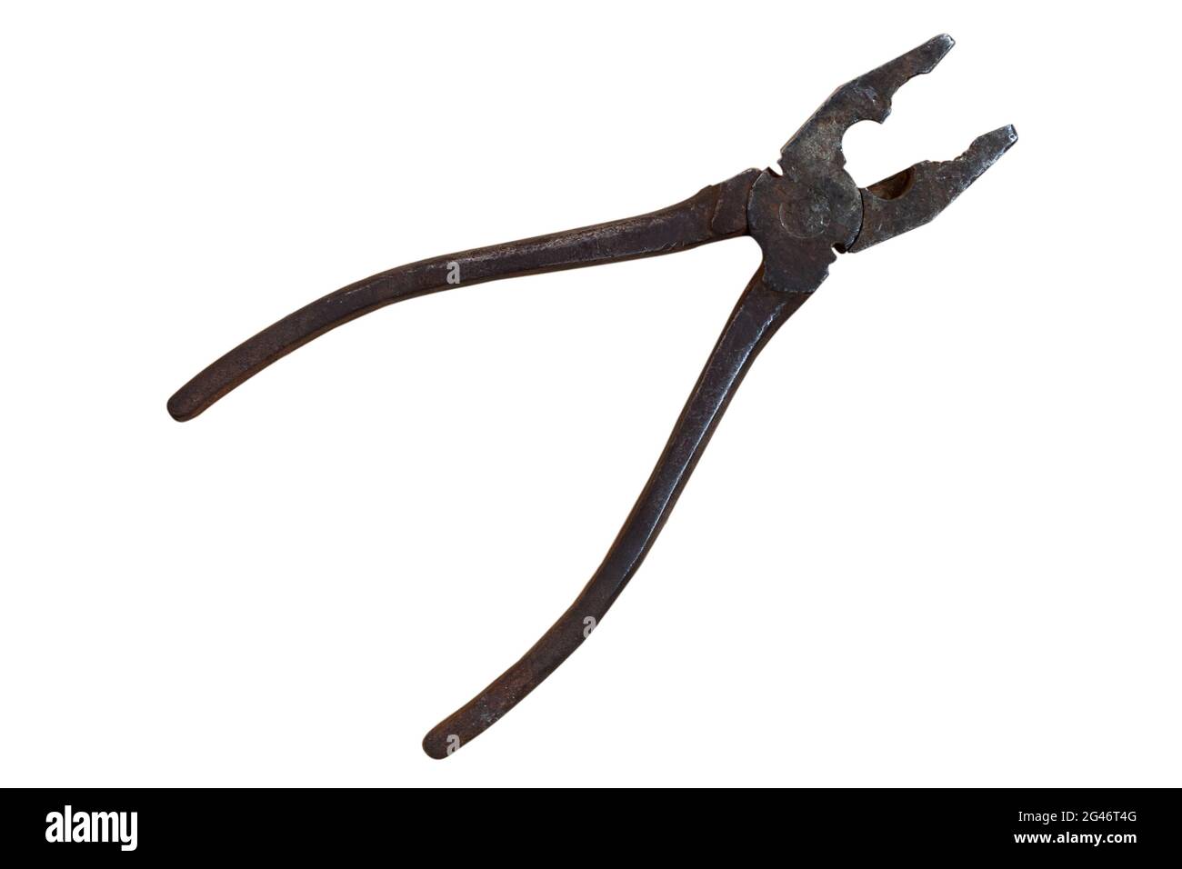 Old rusty pliers isolated on a white background Stock Photo - Alamy
