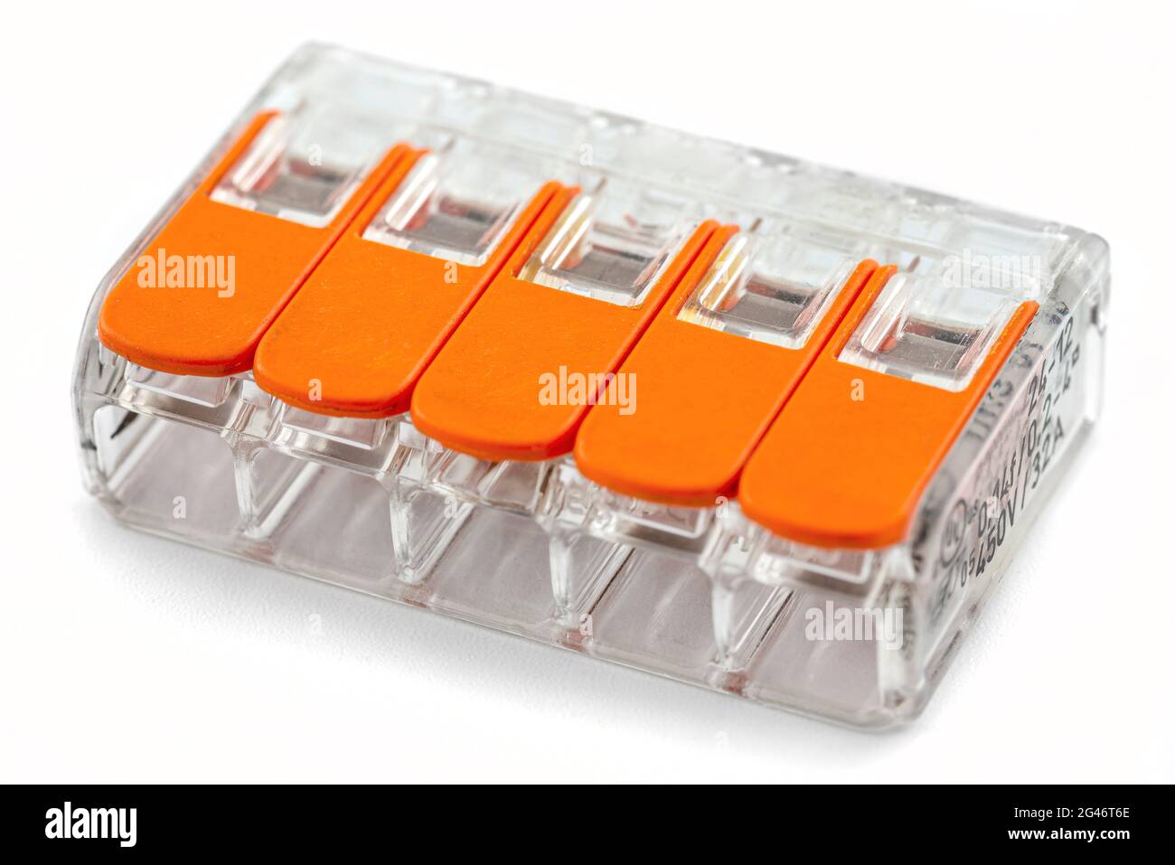 5-terminal splicing connector for stranded and solid wires for electric ...