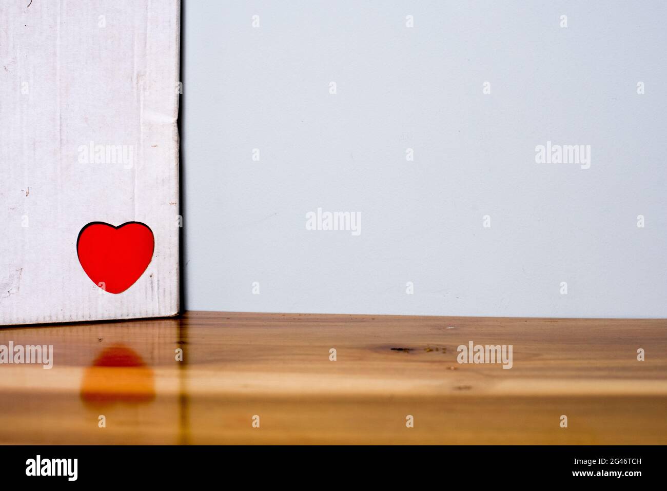 Jan 01, 1970: A closeup shot of a handmade card with heart-shape ...