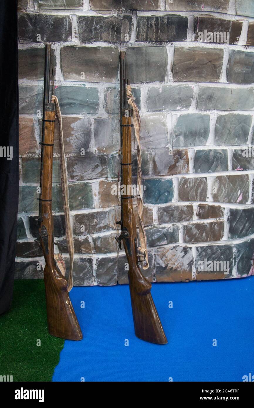 Wooden rifles hi-res stock photography and images - Alamy