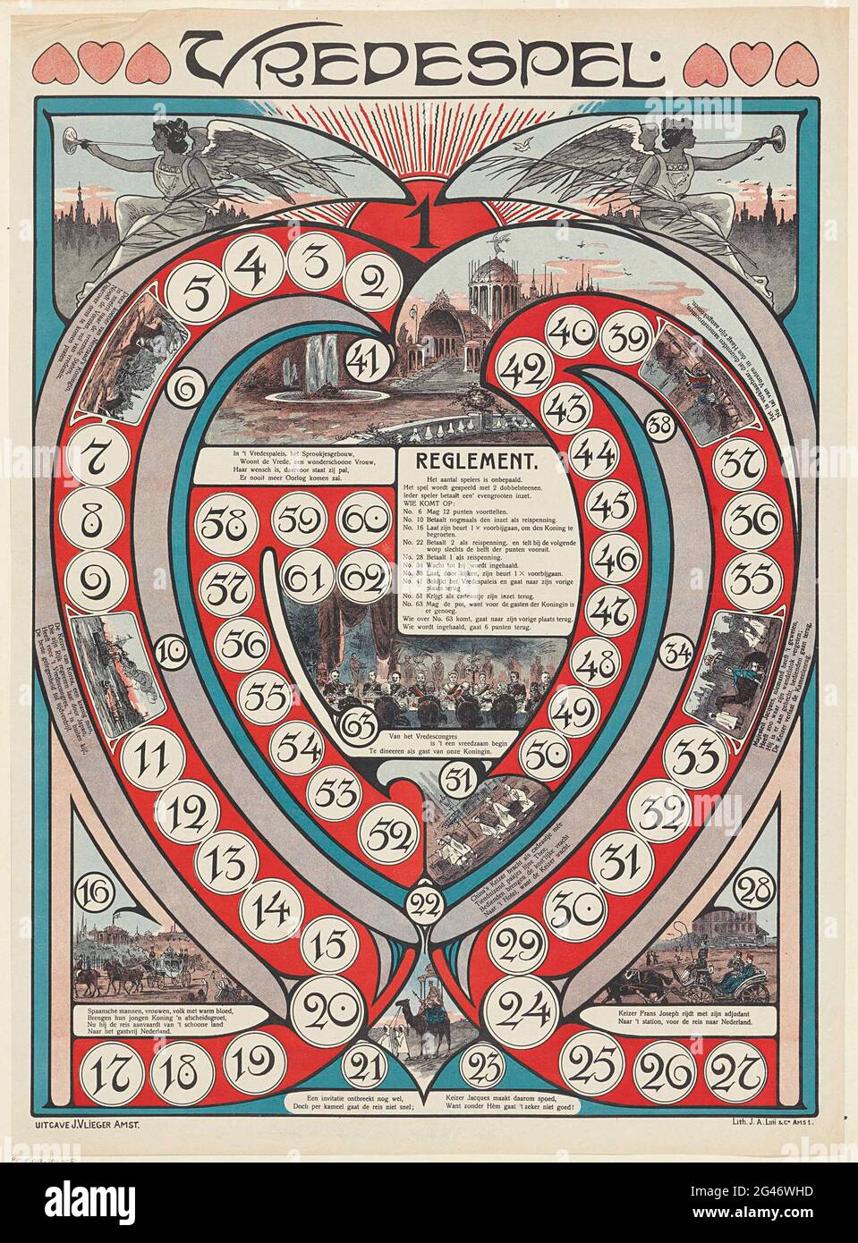 Peace game. Board game on the occasion of the second peace conference ...