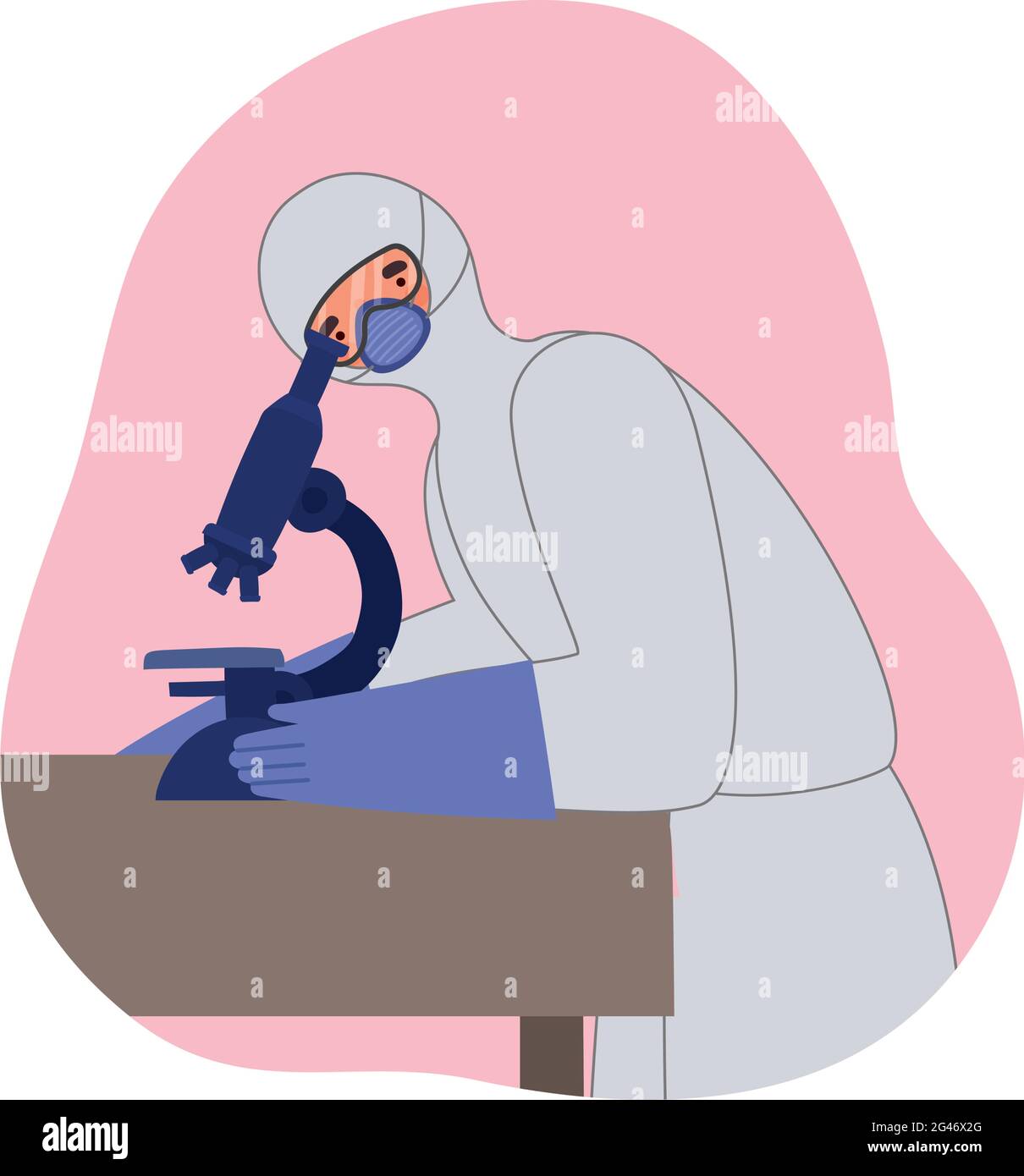 microscope with nurse Stock Vector Image & Art - Alamy