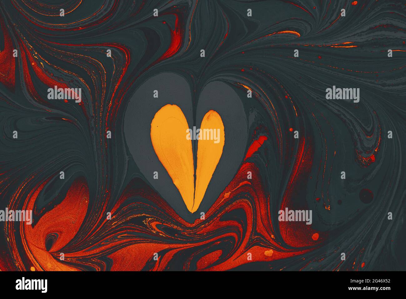 Illustration of a colorful abstract heart-shaped drawing Stock Photo ...