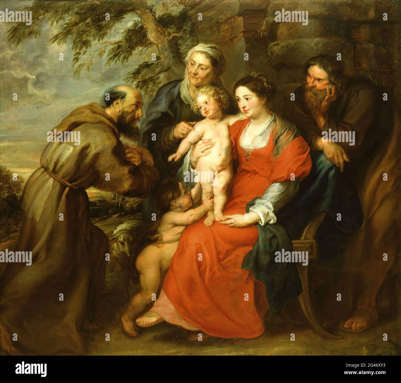 Rubens the holy family with saint francis hi-res stock photography and ...