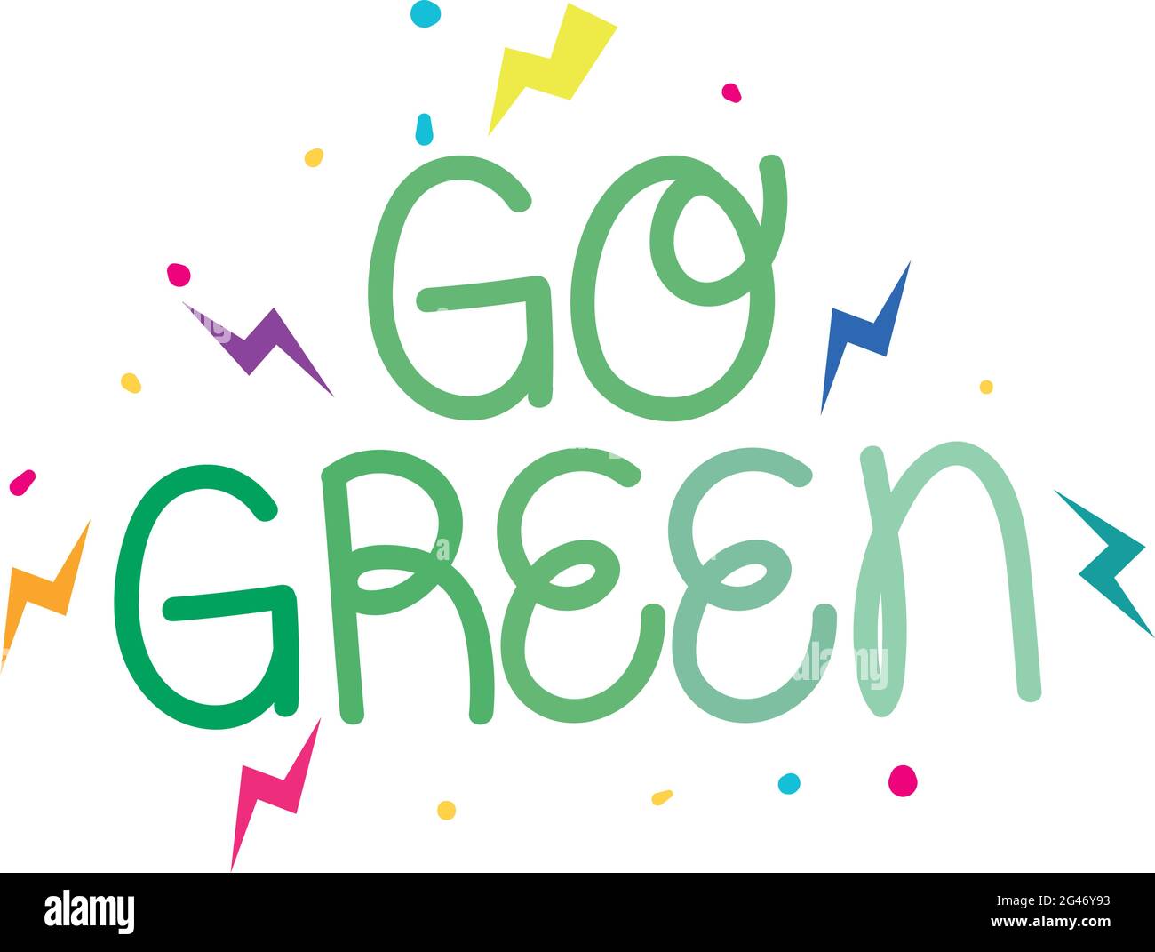 go green label Stock Vector Image & Art - Alamy