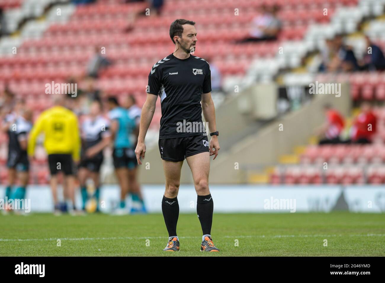 Referee James Child in action Stock Photo - Alamy