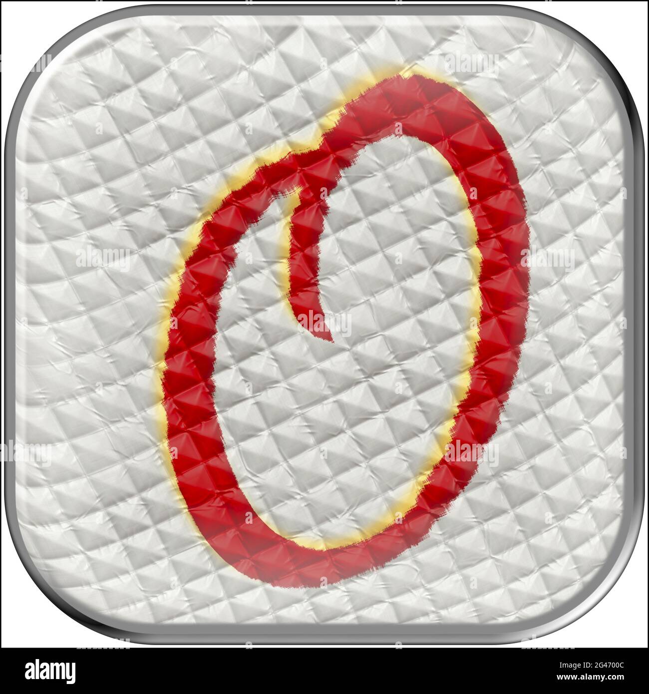 graphic with the uppercase character O as monogram on a quilt Stock ...