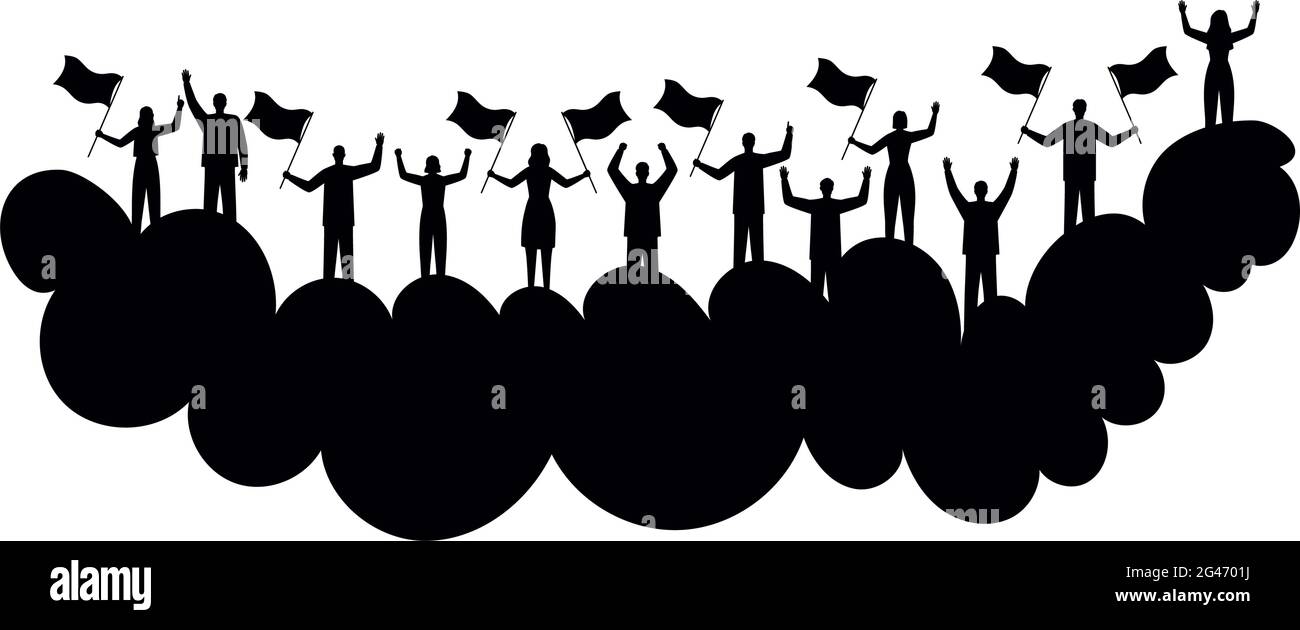 silhouettes people protesting Stock Vector Image & Art - Alamy
