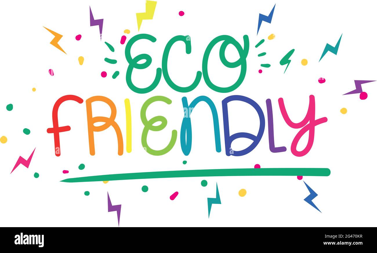 eco friendly words Stock Vector Image & Art - Alamy