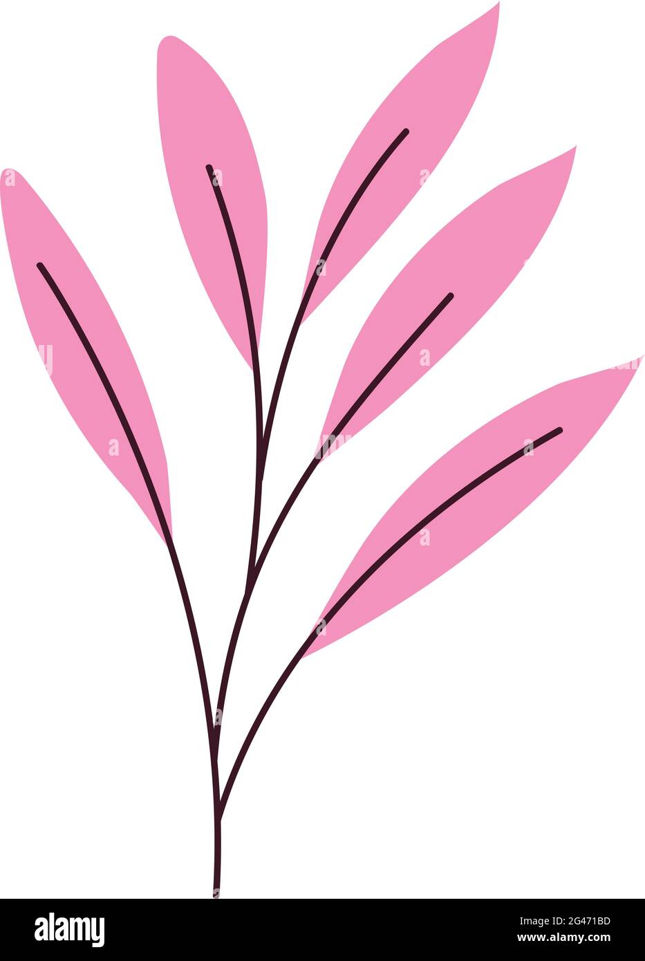 pink leaves isolated Stock Vector Image & Art - Alamy