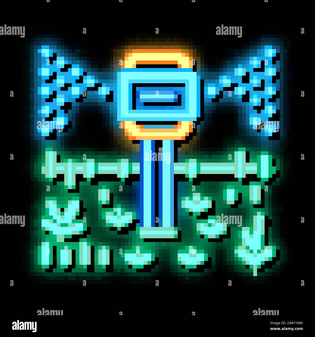 lawn sprayer neon glow icon illustration Stock Vector Image & Art - Alamy