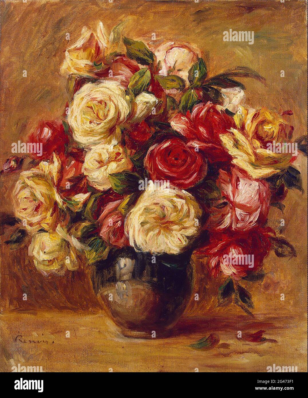 Pierre-Auguste Renoir - Bouquet of Roses 02 Stock Photo - Alamy