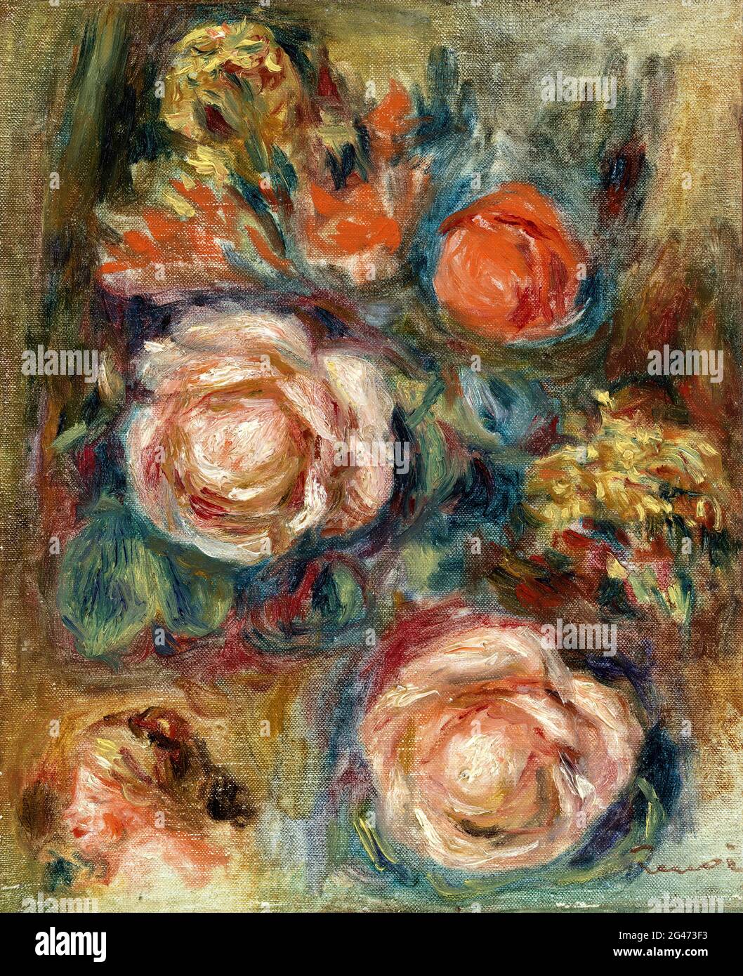 Pierre-Auguste Renoir - bouquet of roses 01 Stock Photo - Alamy