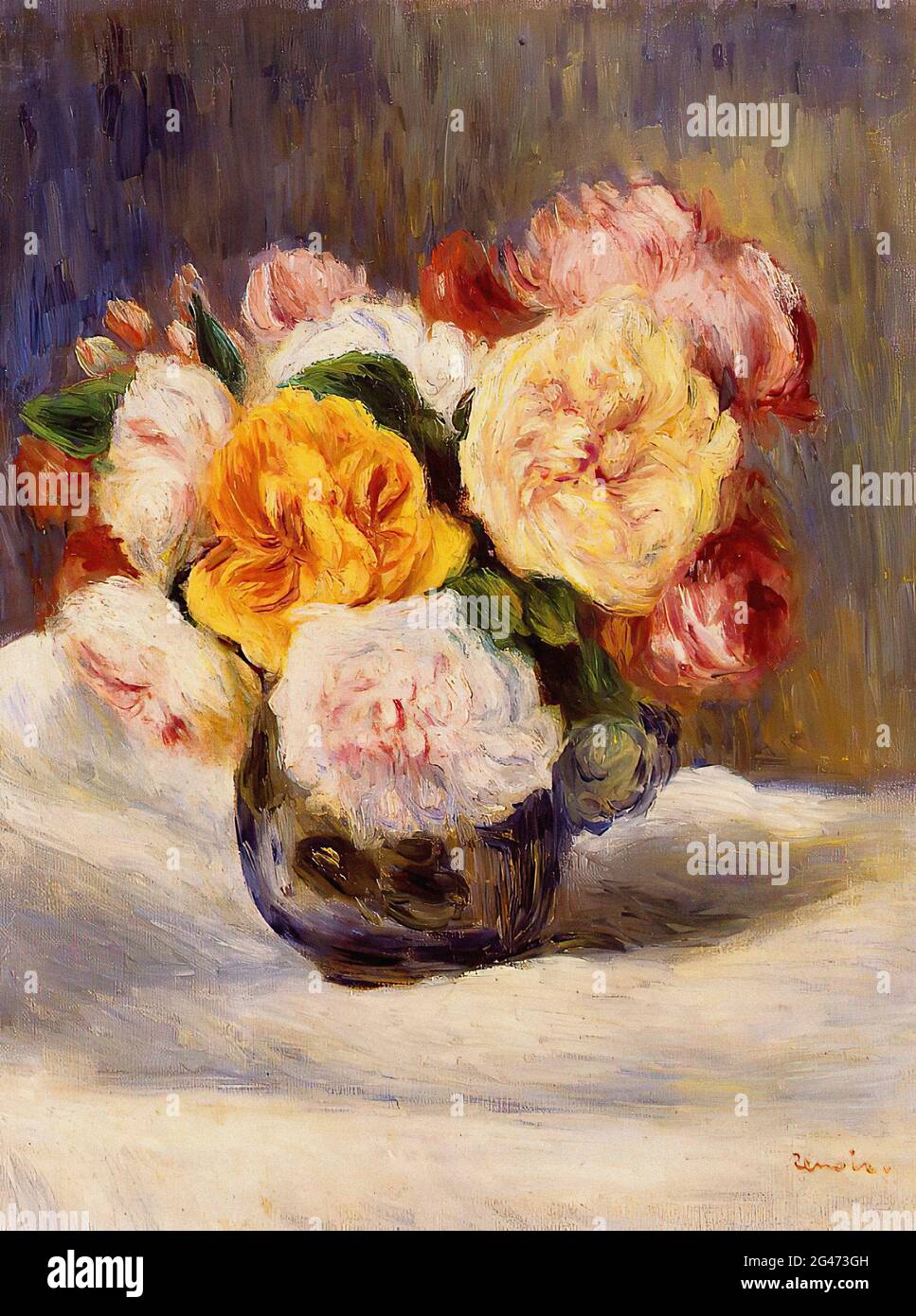 Pierre-Auguste Renoir - Bouquet Roses C 1883 Stock Photo - Alamy