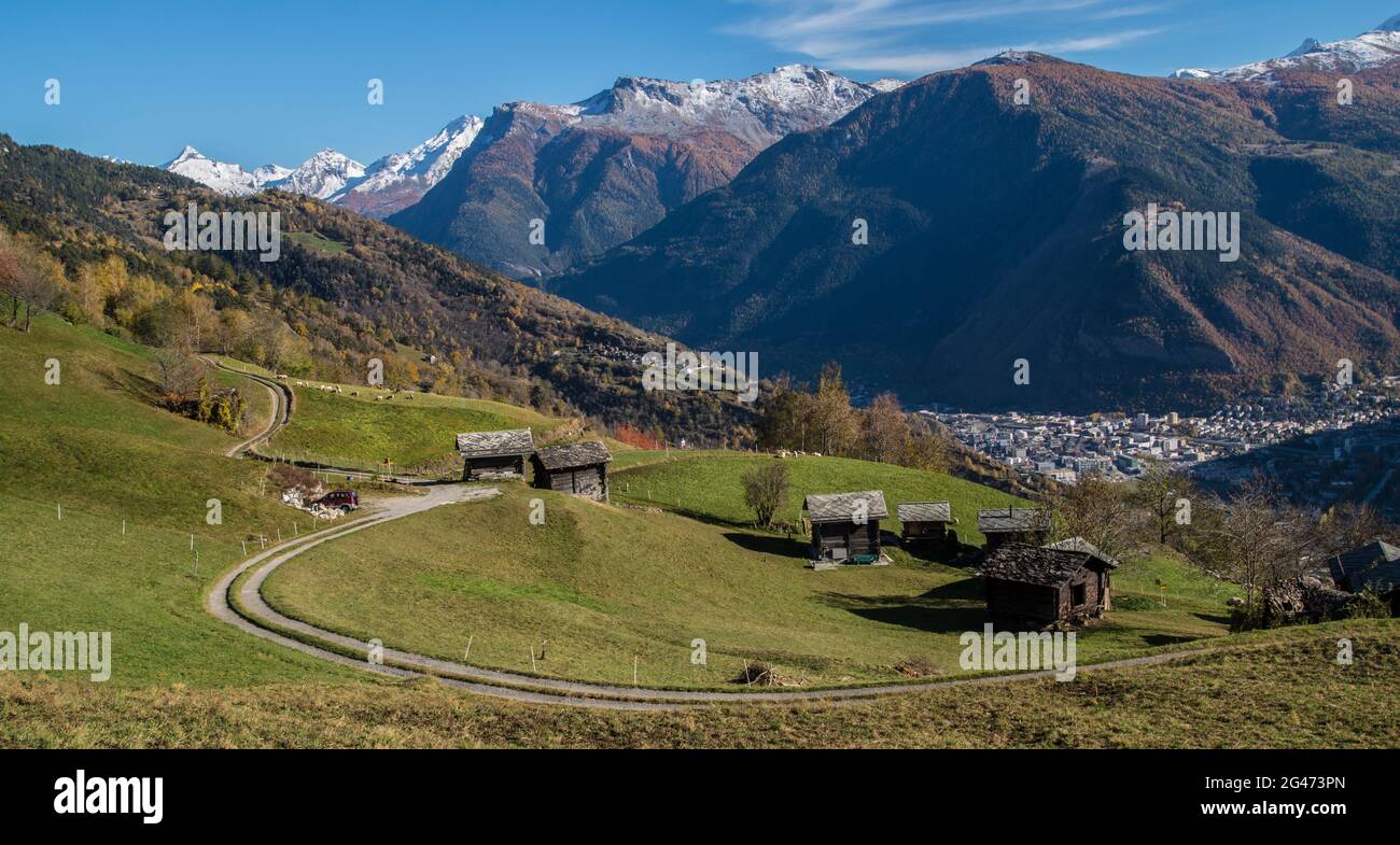 Autumn in swiss alps Stock Photo - Alamy