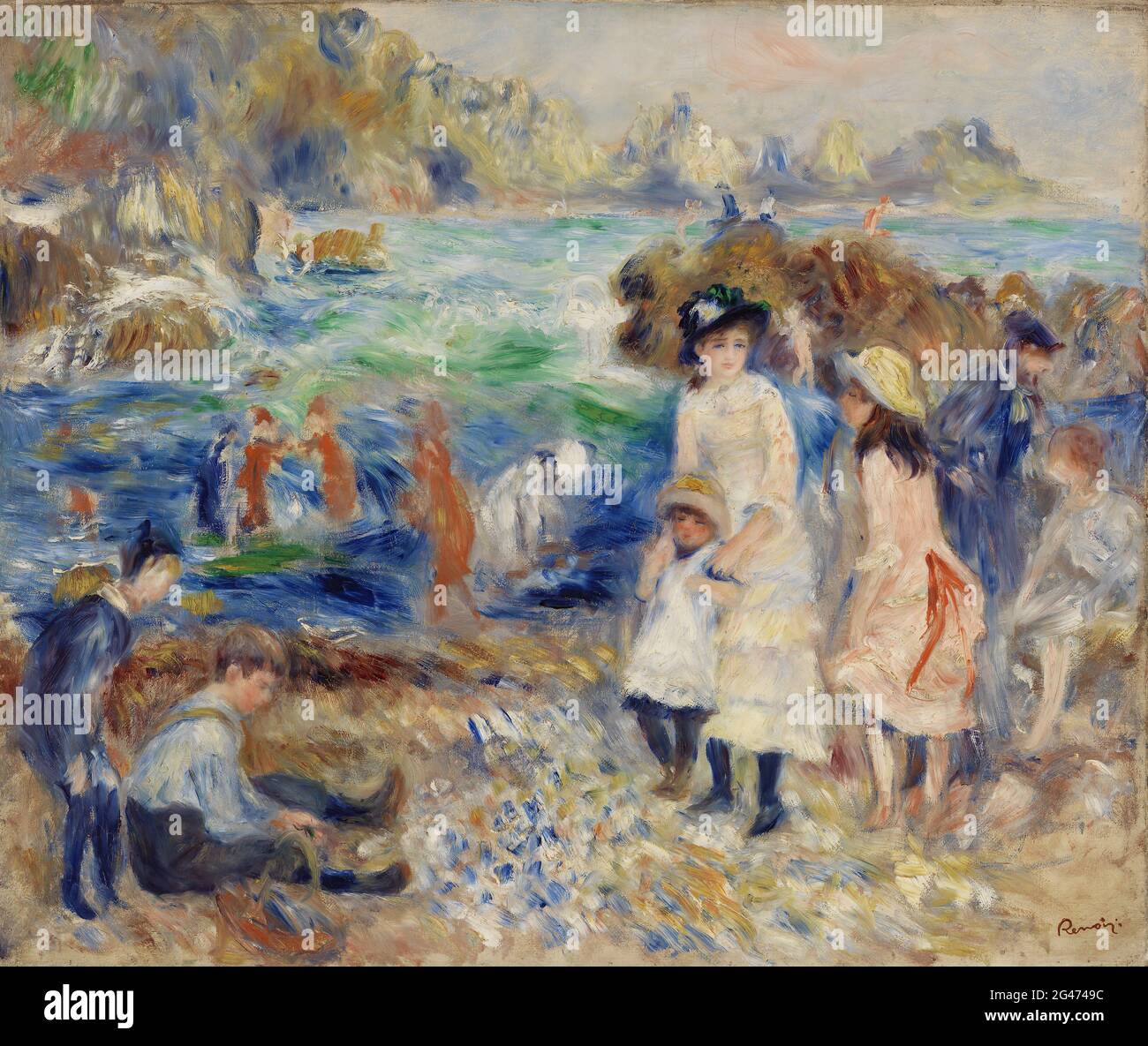 Pierre-Auguste Renoir - Children on the Seashore Guernsey 02 Stock ...