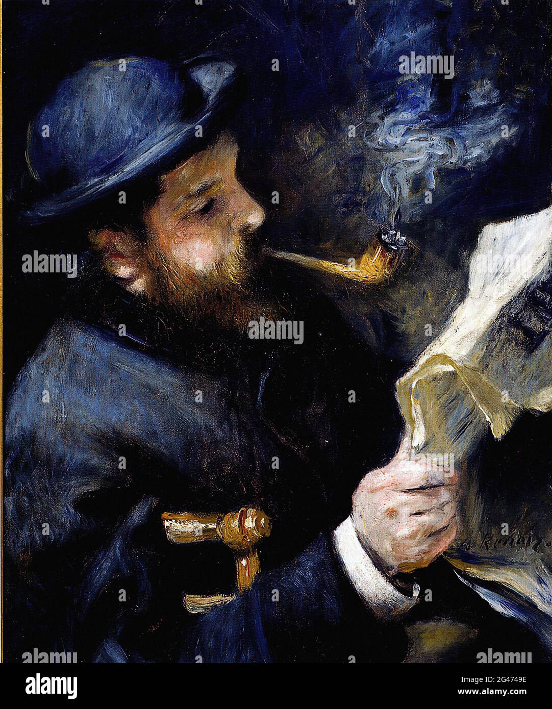 Pierre-Auguste Renoir - Claude Monet Reading 1872 Stock Photo - Alamy