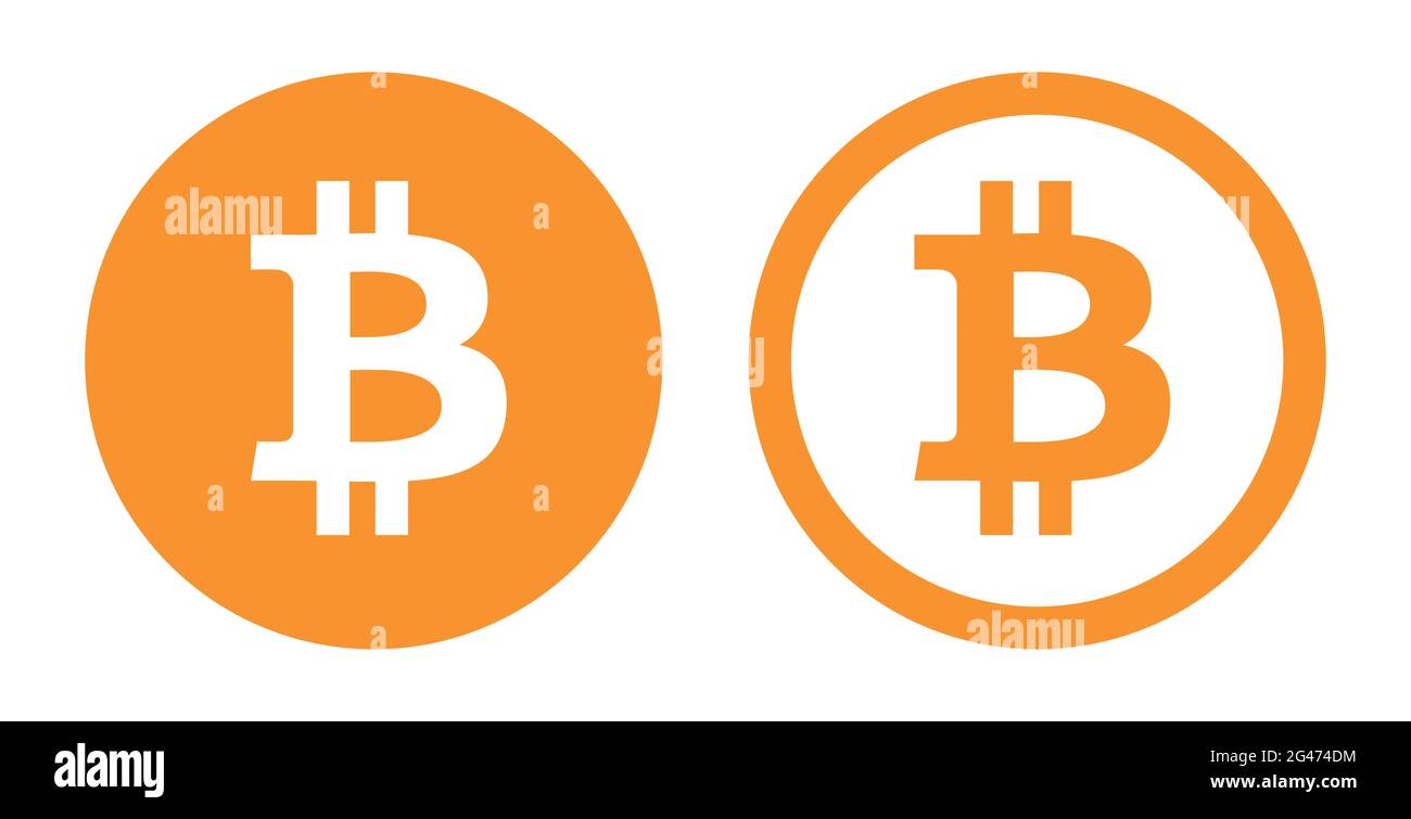 Bitcoin coin symbol blockchain currency logo vector illustration icon ...