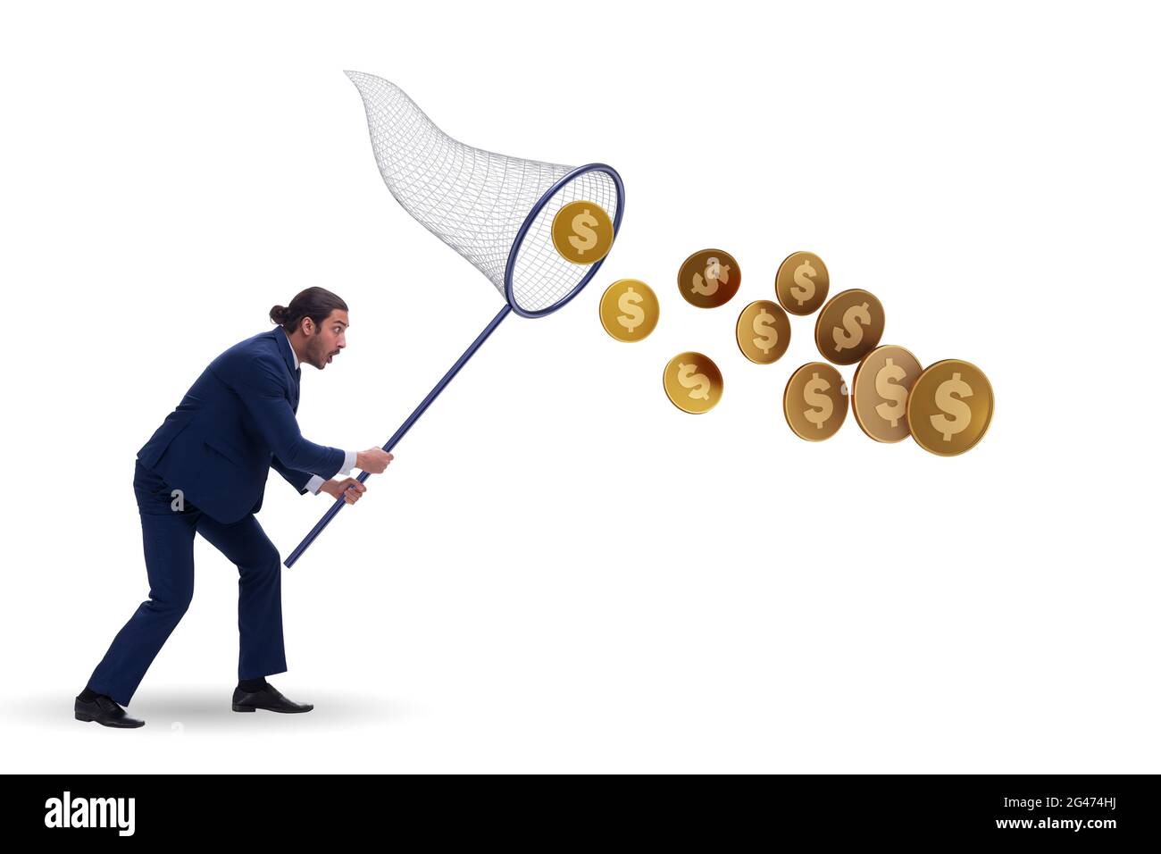 Capturing money with net hi-res stock photography and images - Alamy