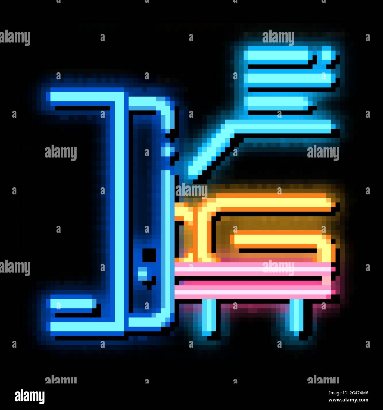 human body scan x-ray neon glow icon illustration Stock Vector Image ...