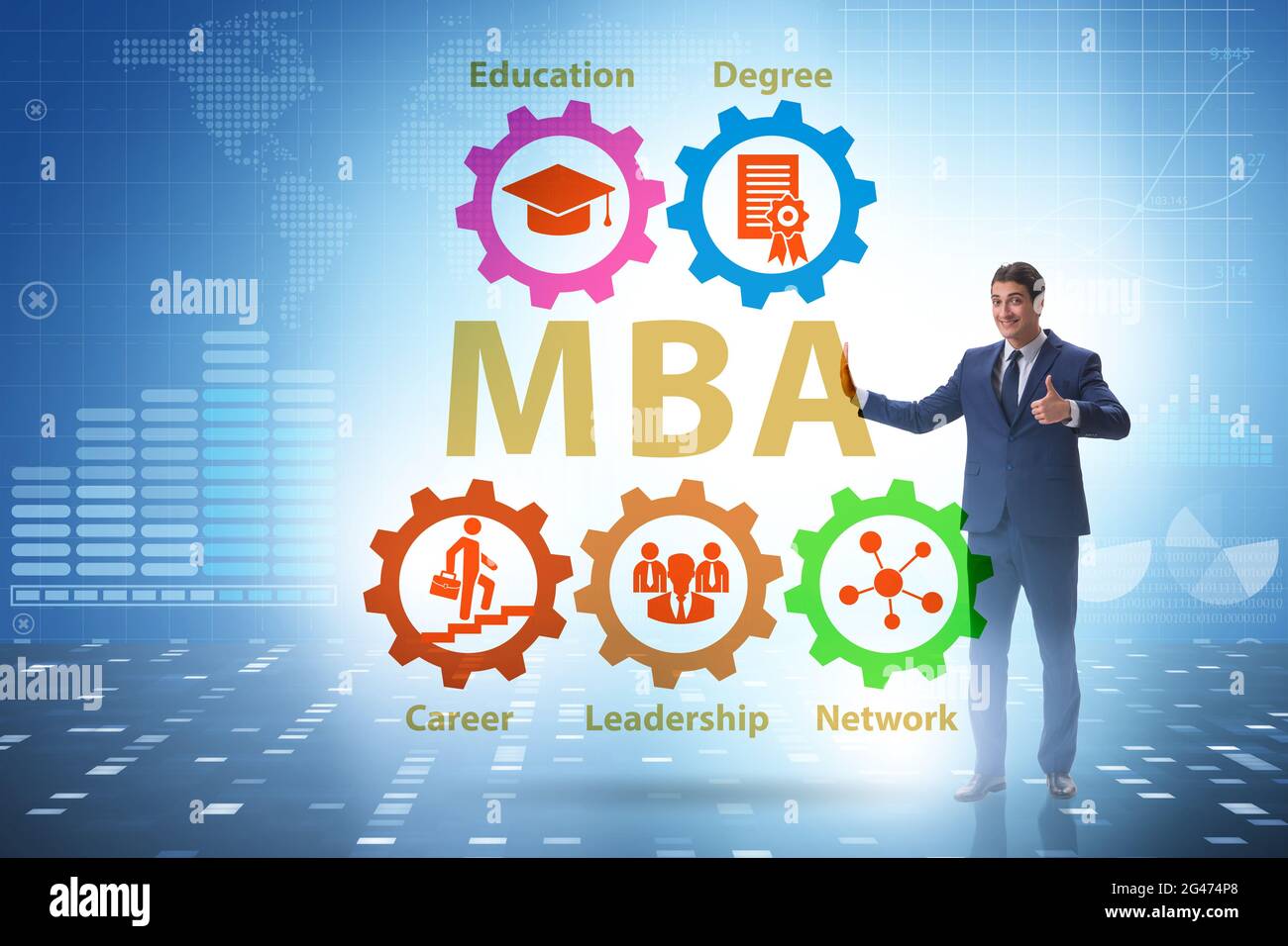 Master of the business administration MBA concept Stock Photo - Alamy