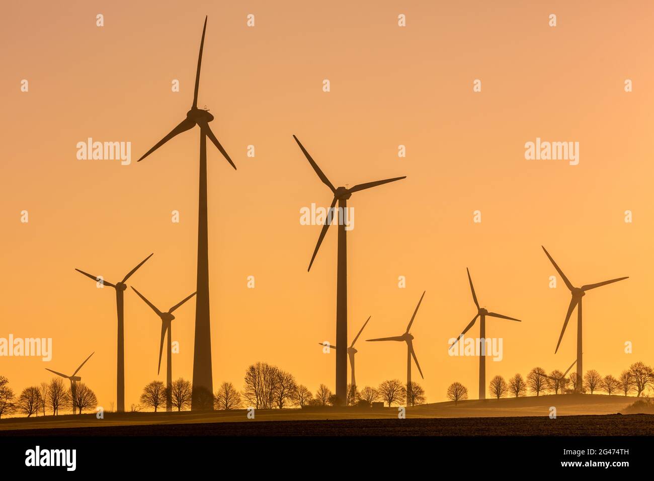Windmills, wind energy, ecological power generation, clean energy ...
