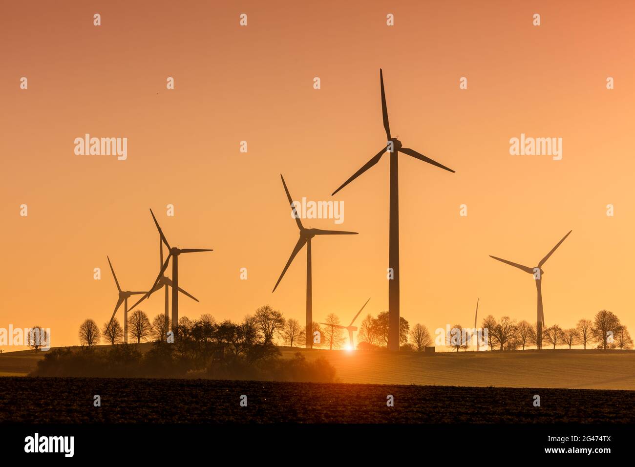 Windmills, wind energy, ecological power generation, clean energy ...