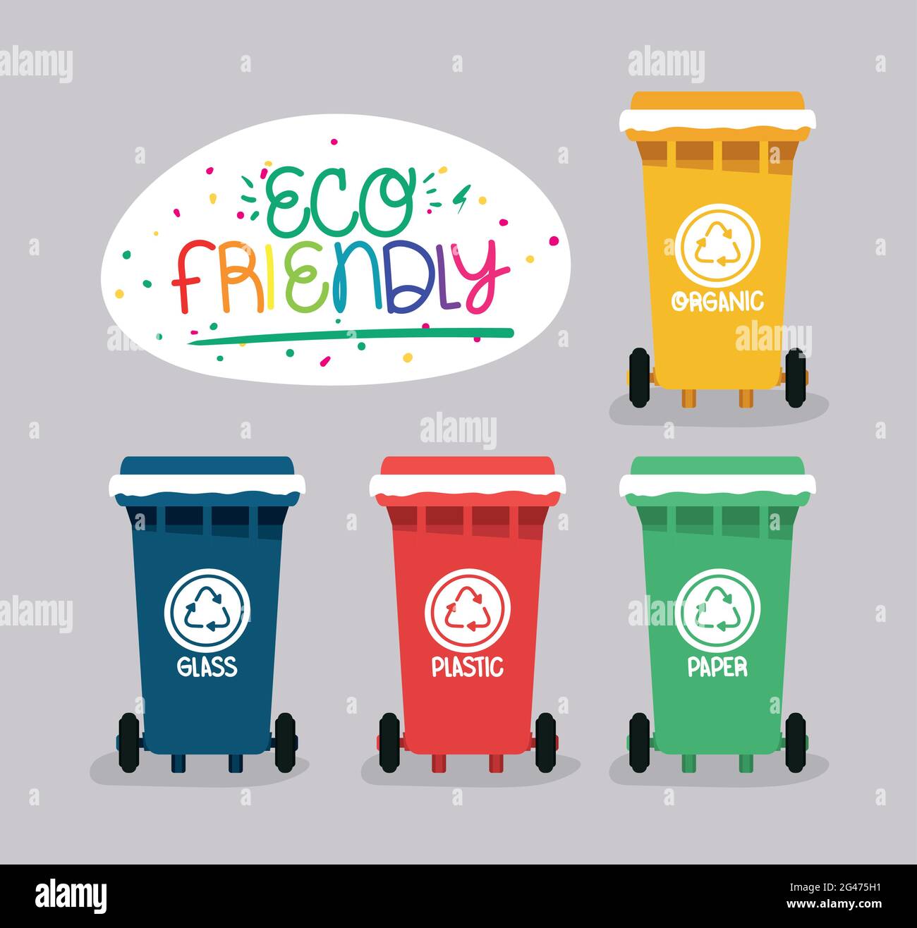eco friendly bins Stock Vector Image & Art - Alamy