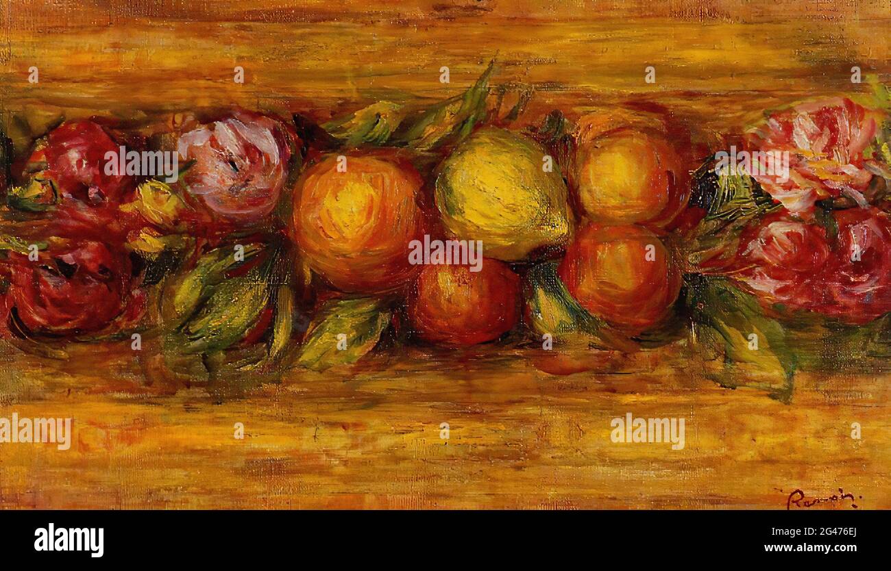 Garland of fruit and flowers hi-res stock photography and images - Alamy