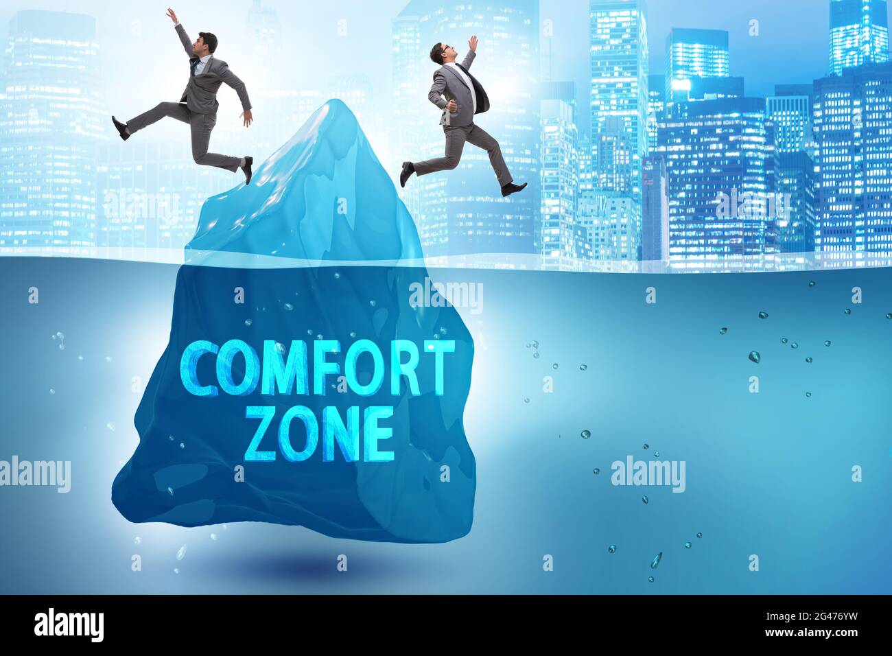 Concept of leaving comfort zone Stock Photo - Alamy