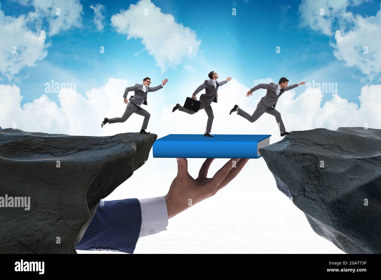 Concept of the education in business with business people Stock Photo ...
