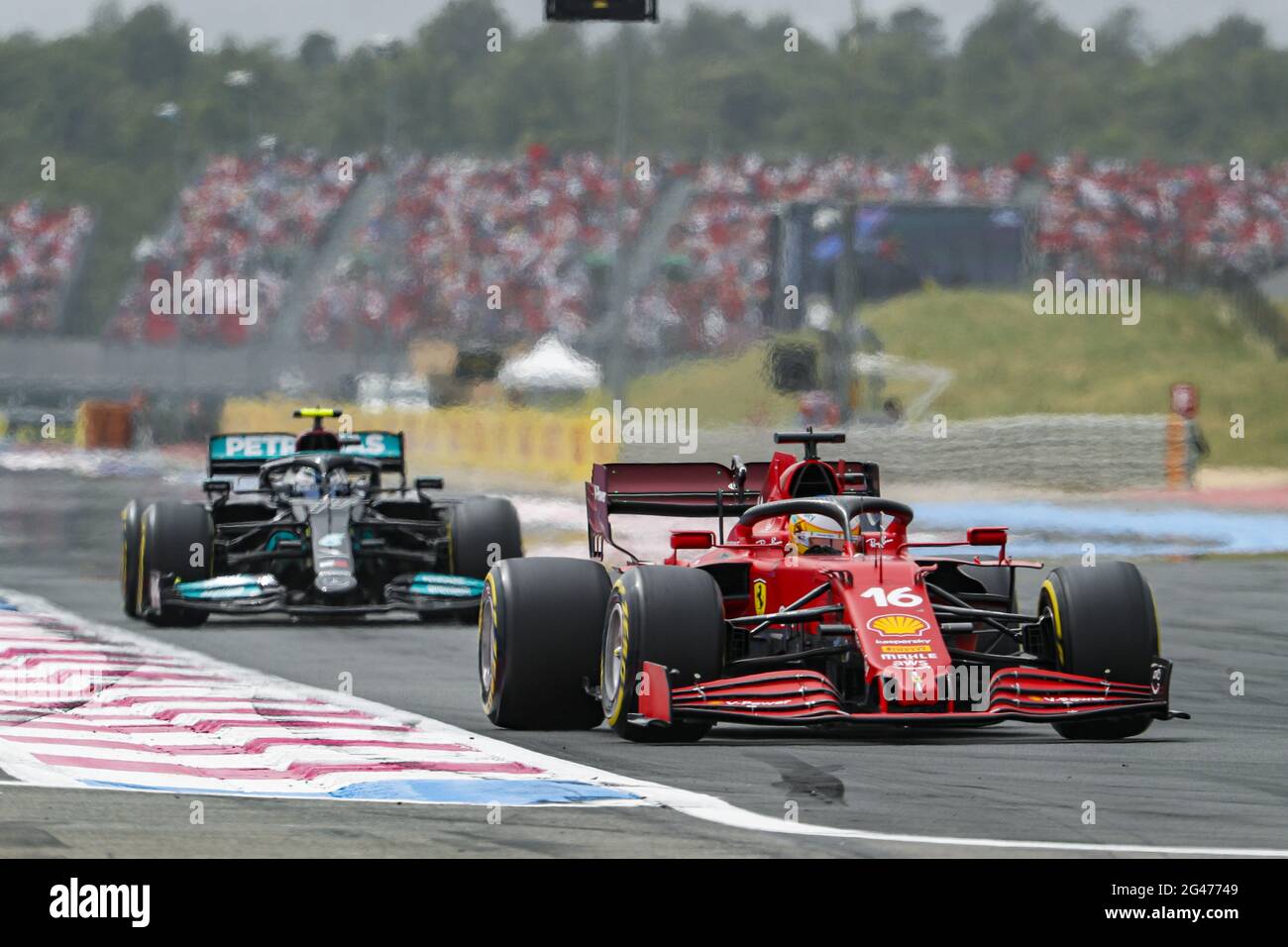 16 LECLERC Charles (mco), Scuderia Ferrari SF21, action during the ...