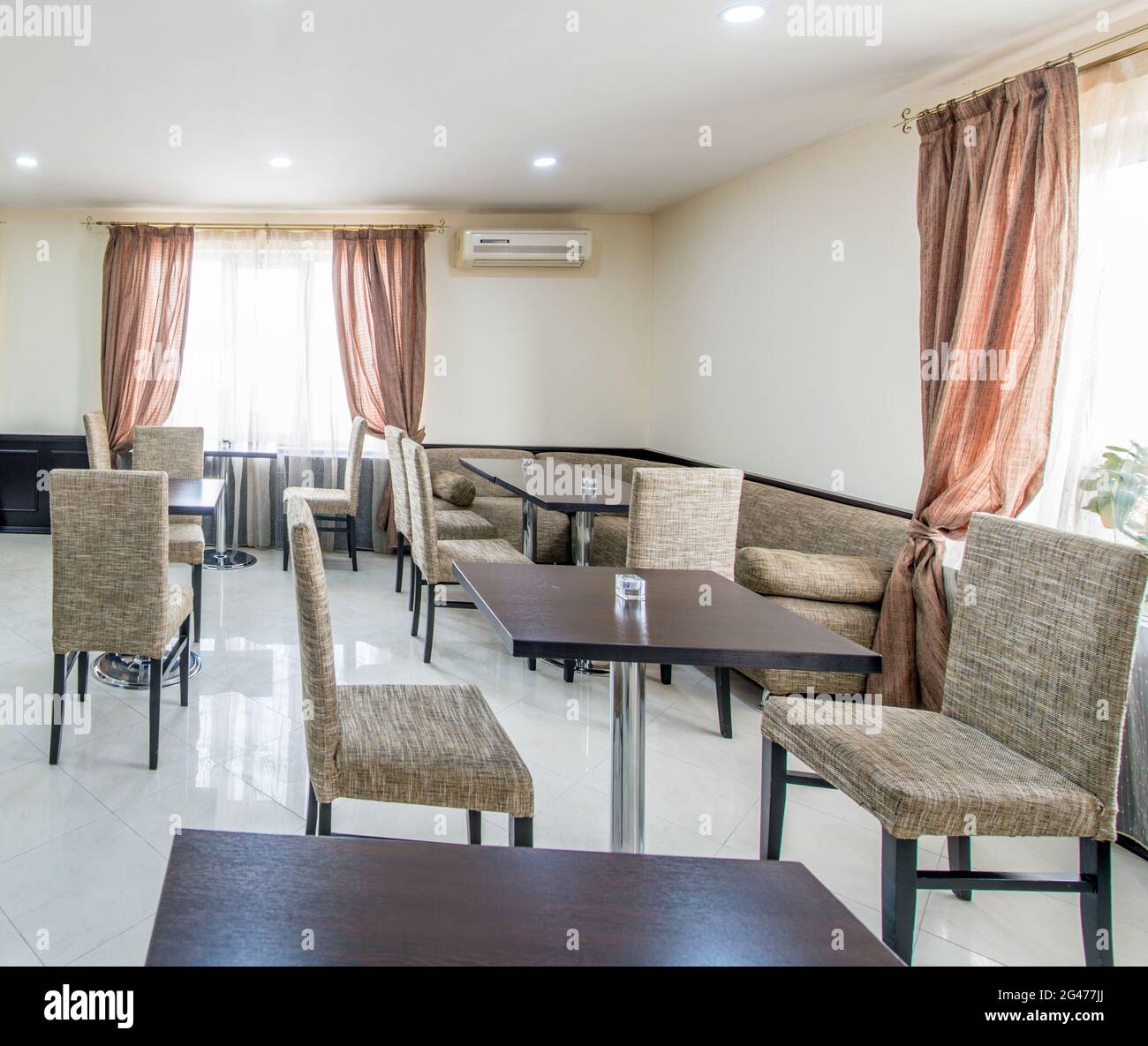 The restaurant interior in modern hotel Stock Photo - Alamy