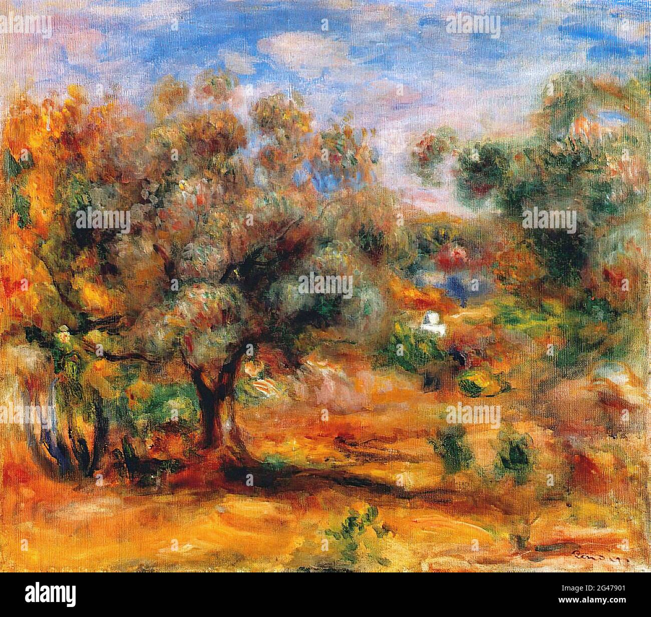 Pierre-Auguste Renoir - Landscape near Cagnes 1910 Stock Photo - Alamy
