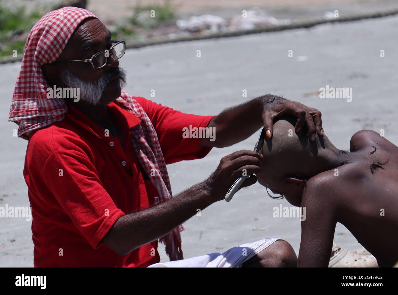 Tonsuring hair hi-res stock photography and images - Alamy