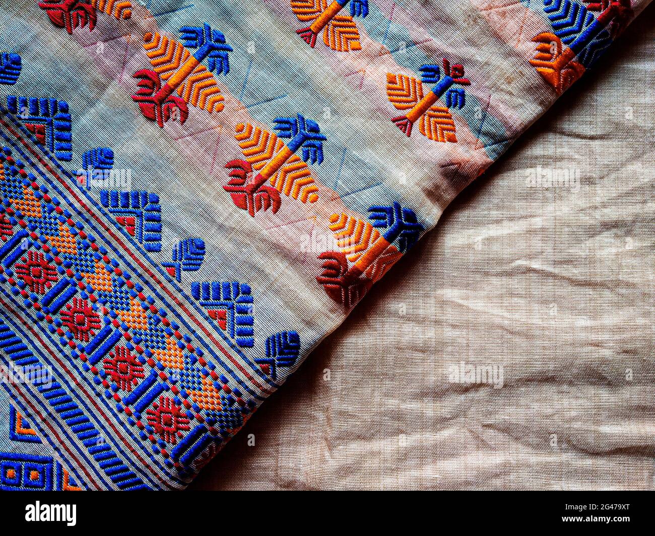 tribal pattern or ethnic pattern is used for assam motif design or muga ...