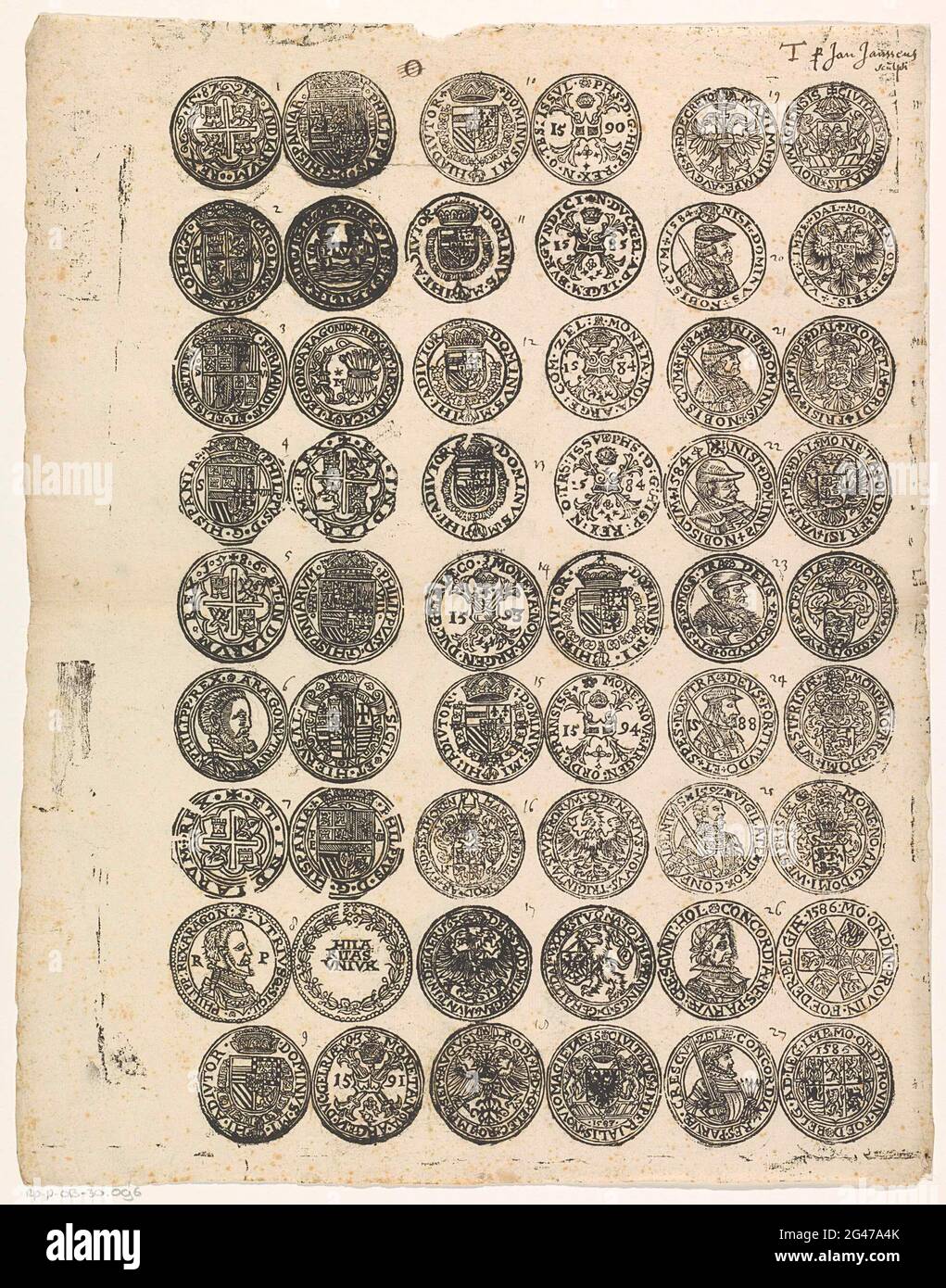 27 different types of Dutch tokens. On the front and rear of each medal ...