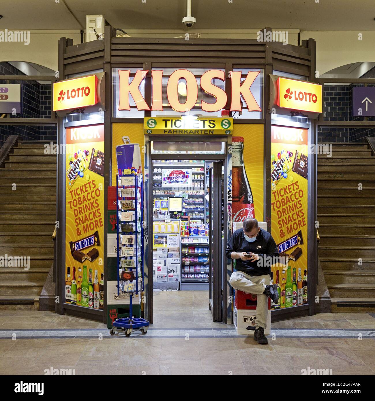 Kiosk in the Hackescher Markt S-Bahn station, Berlin, Germany, Europe ...