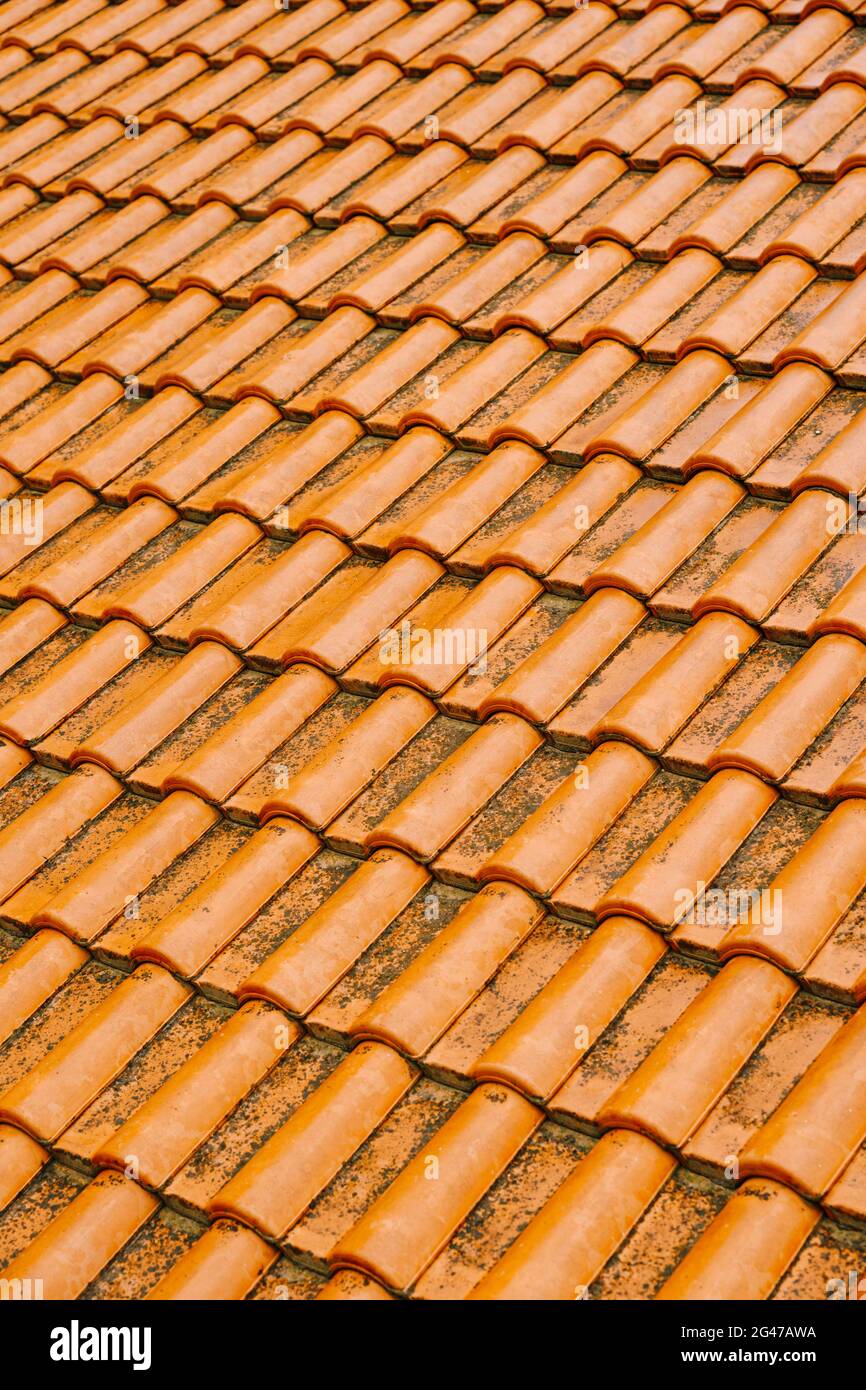 Texture striped ceramic tile roof hi-res stock photography and images ...