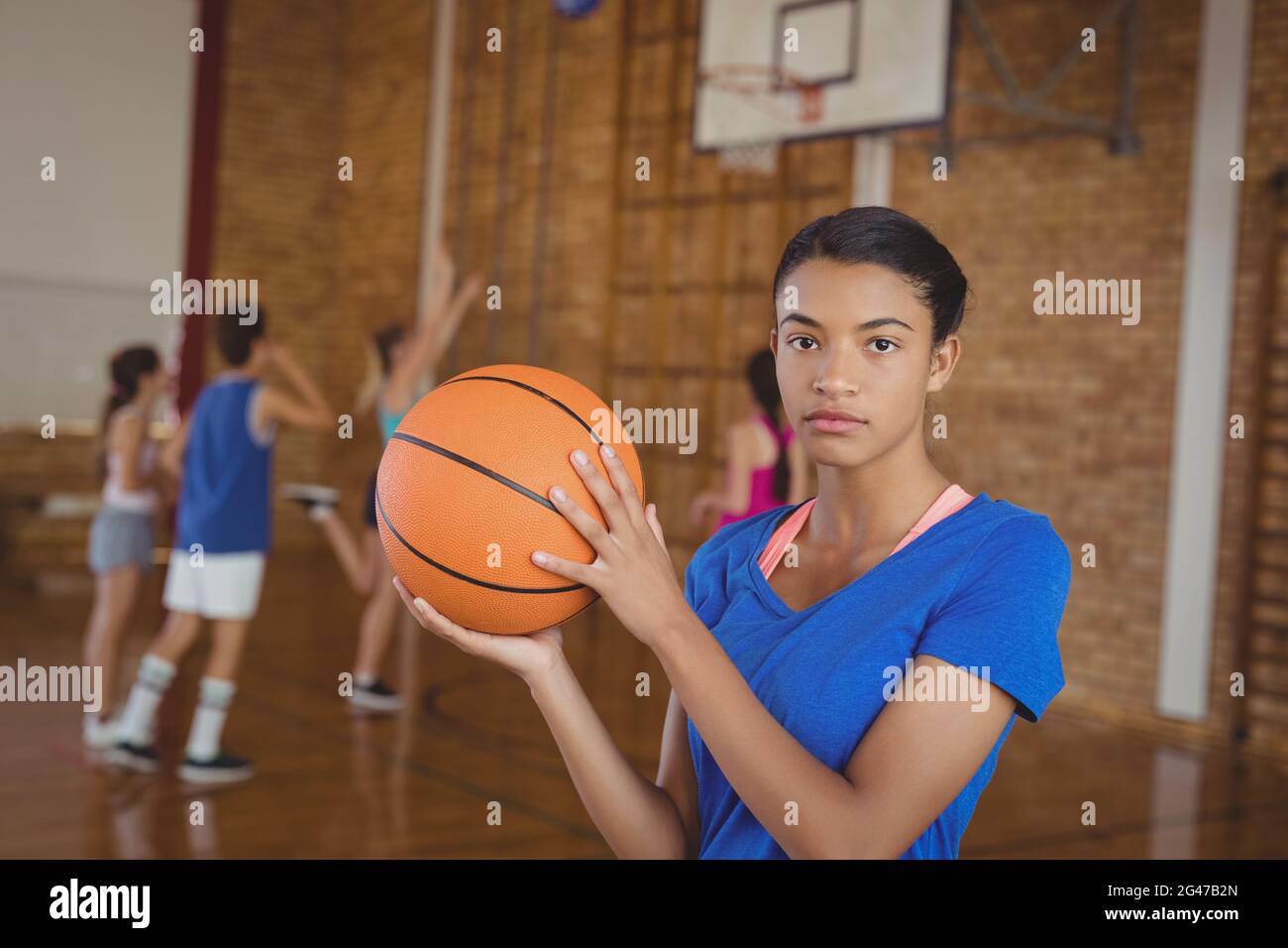 Little Girls Playing Basketball