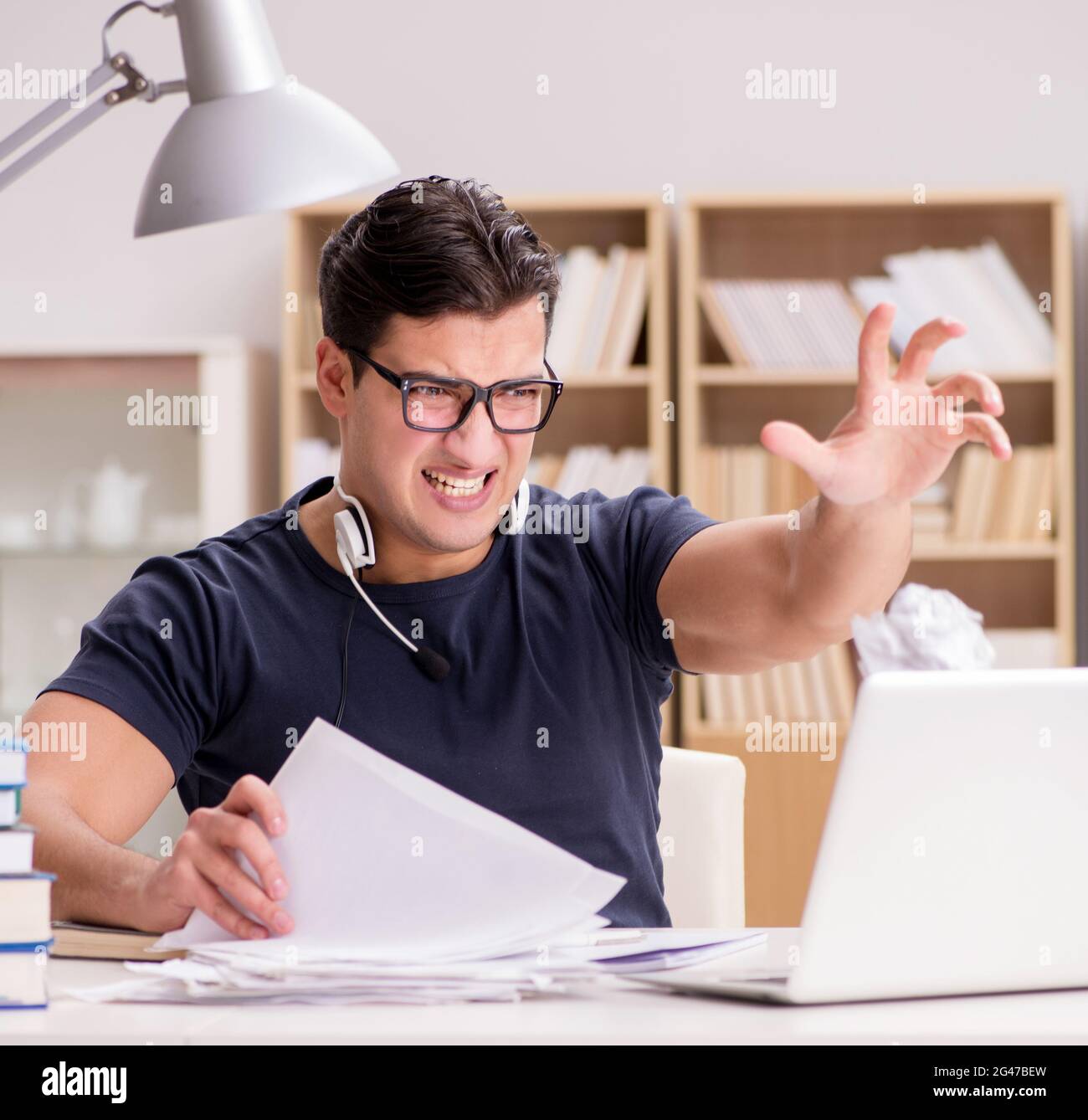 Angry man tearing apart hi-res stock photography and images - Alamy