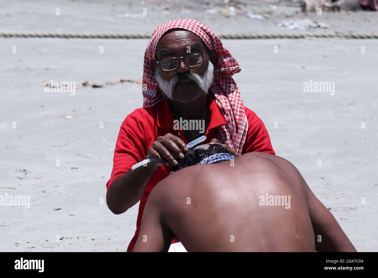 Tonsuring hair hi-res stock photography and images - Alamy