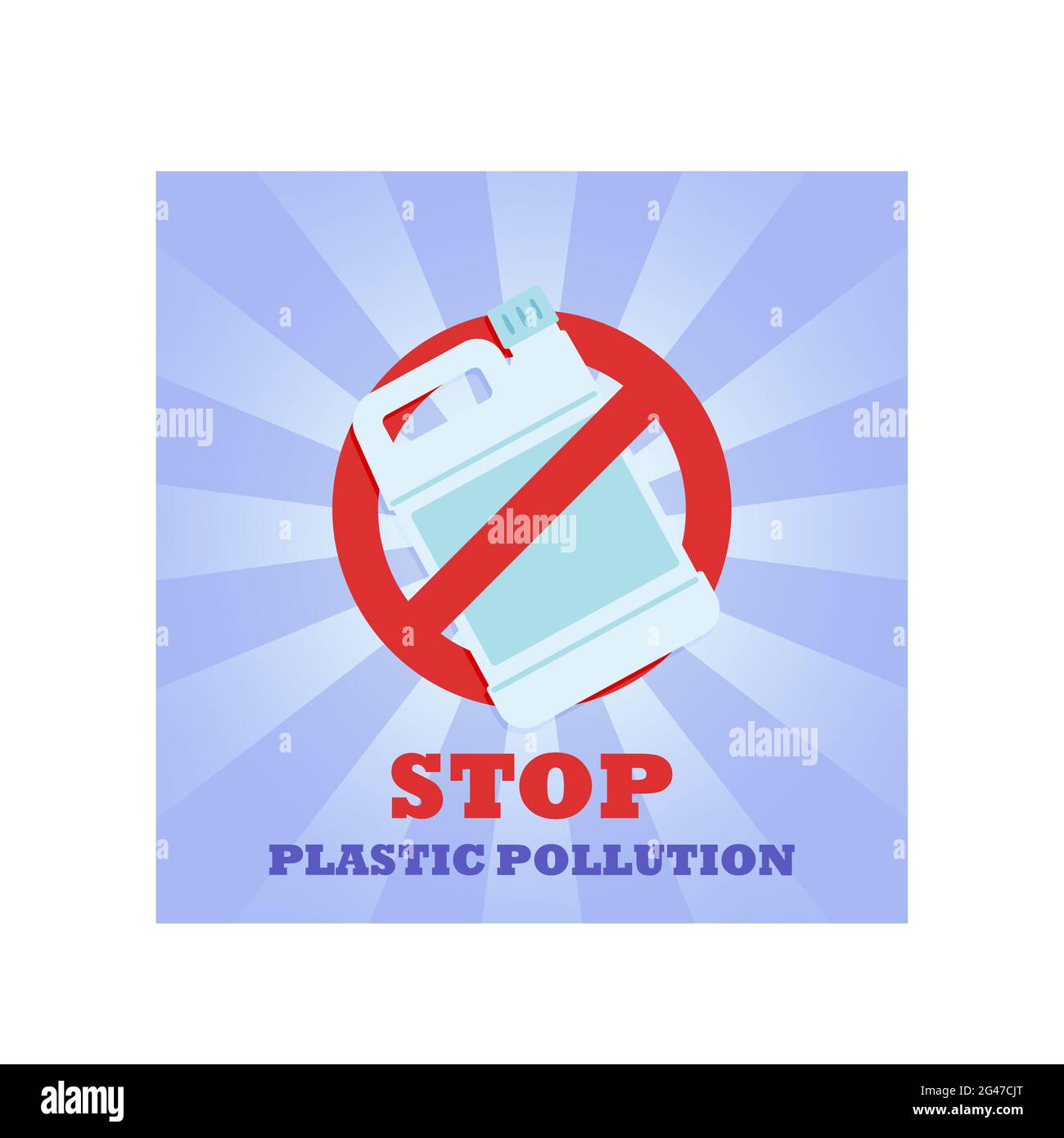 Plastic bottle. Prohibition sign. No symbol. Banner. Stop plastic ...