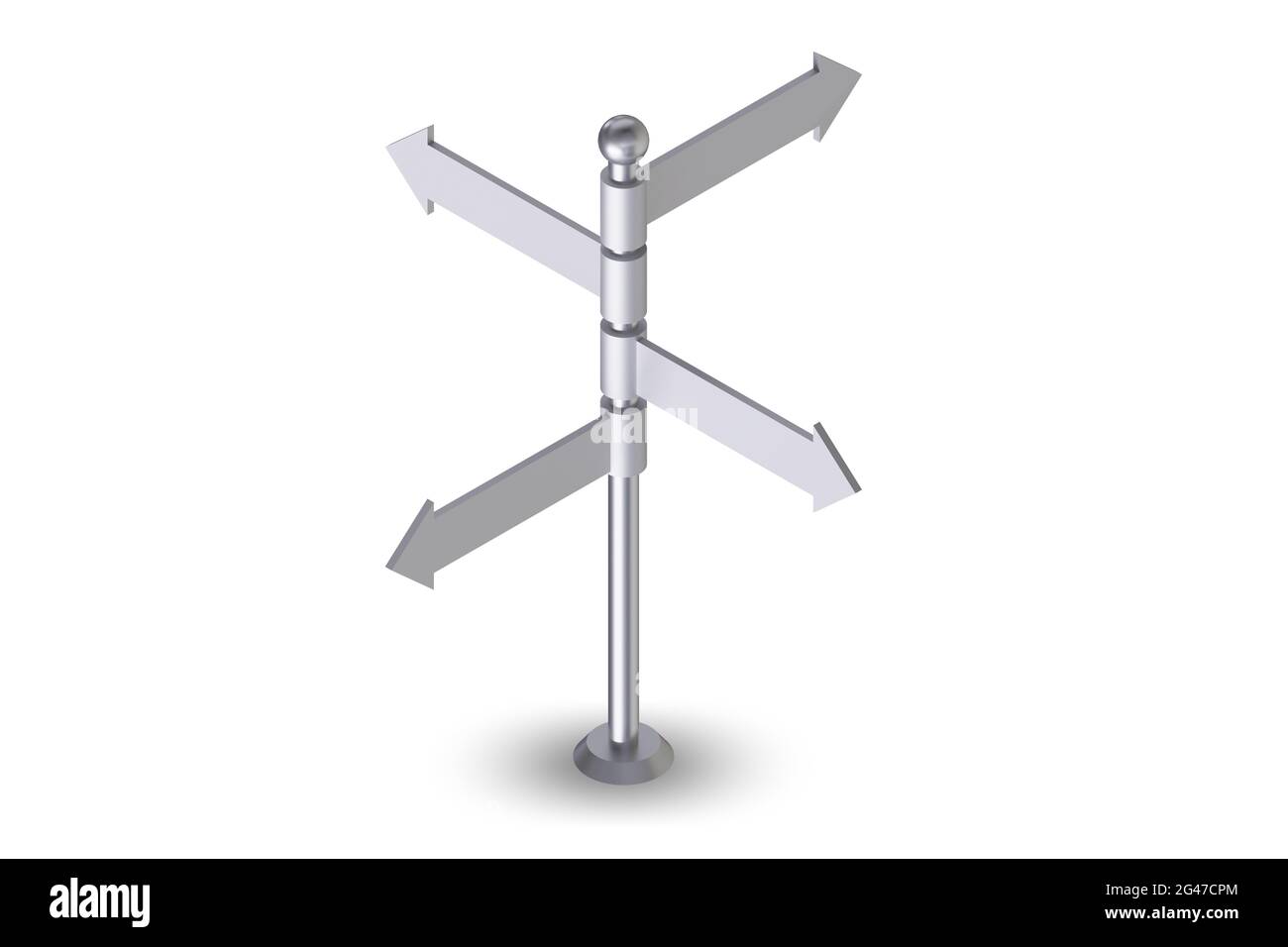 Road direction side in the navigation concept - 3d rendering Stock ...