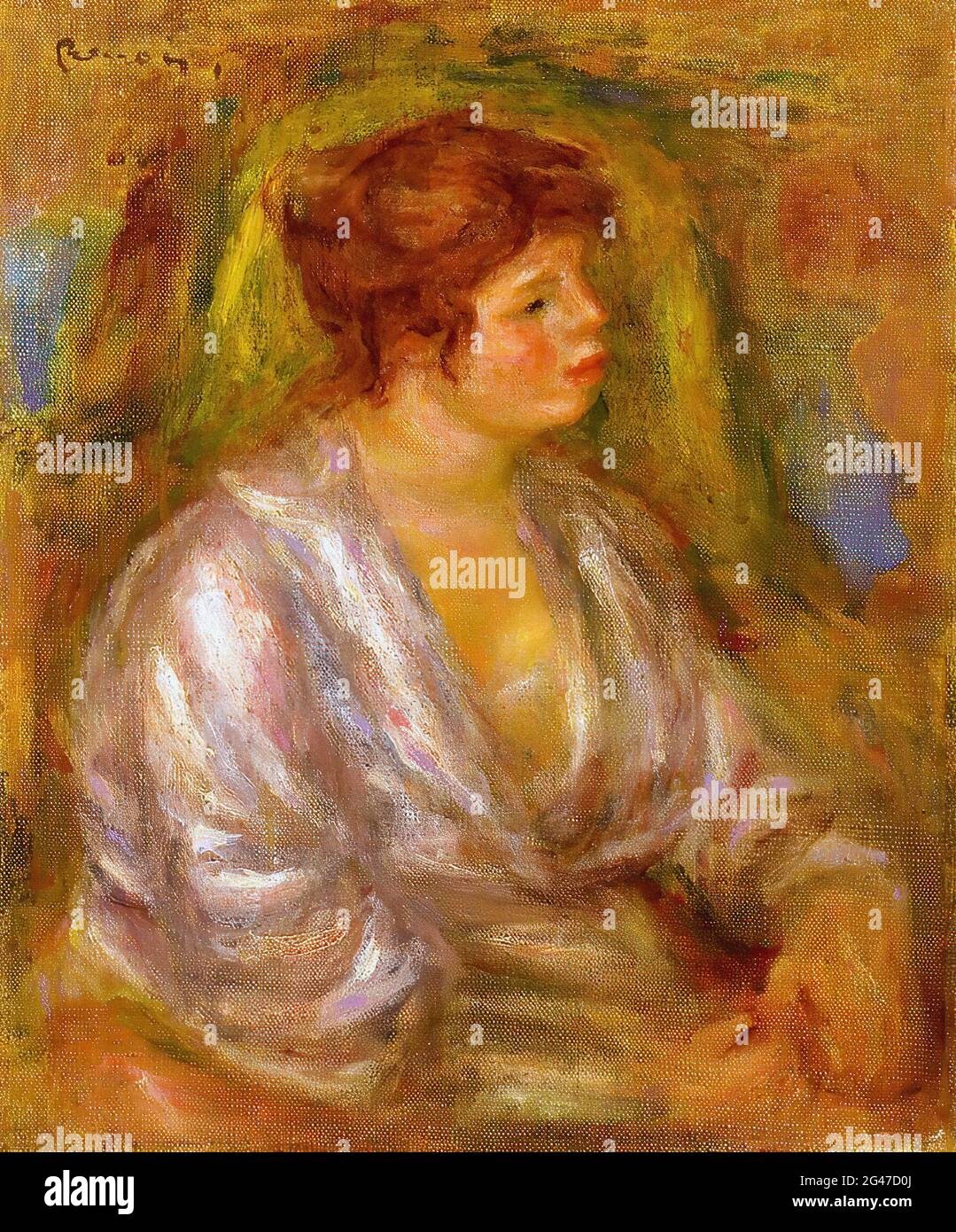 Pierre-Auguste Renoir - Portrait Woman 1 Stock Photo - Alamy