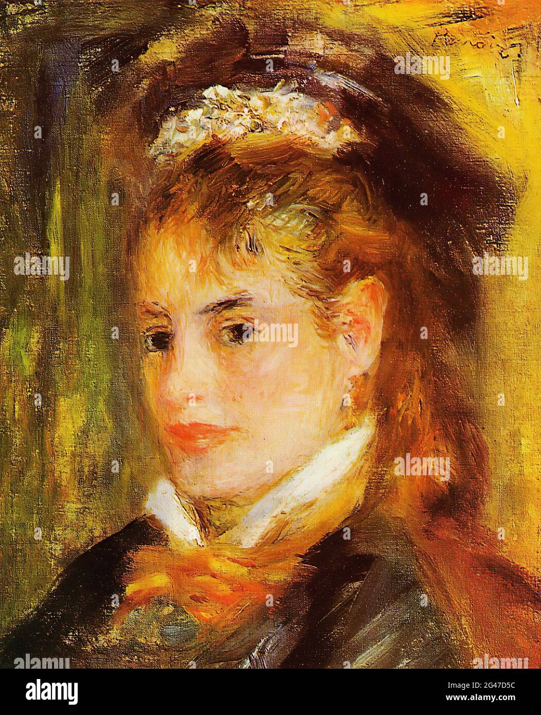 Pierre-Auguste Renoir - Portrait Young Woman 1876 Stock Photo - Alamy
