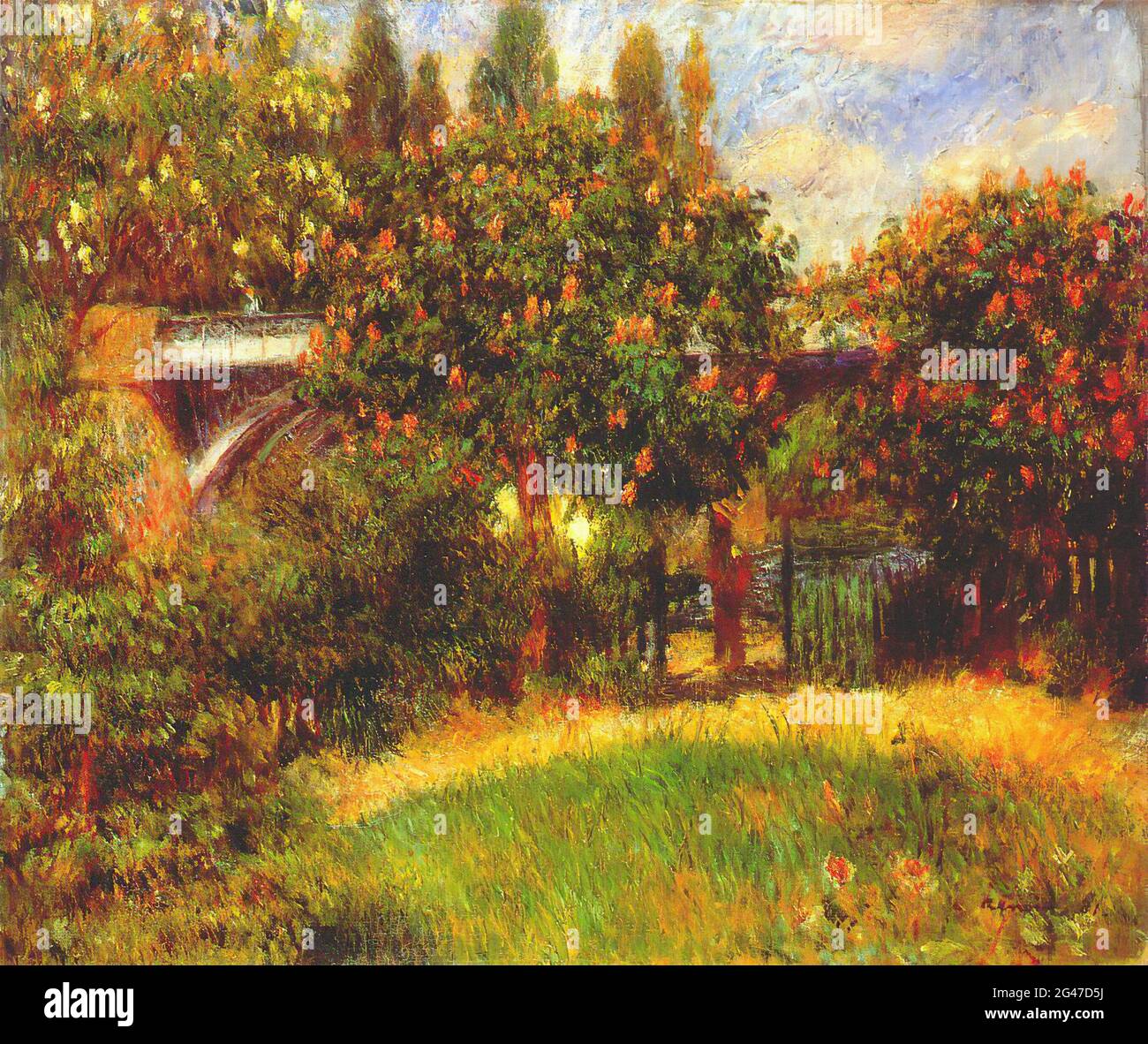 Pierre-Auguste Renoir - Railway Bridge Chatou 1881 Stock Photo - Alamy
