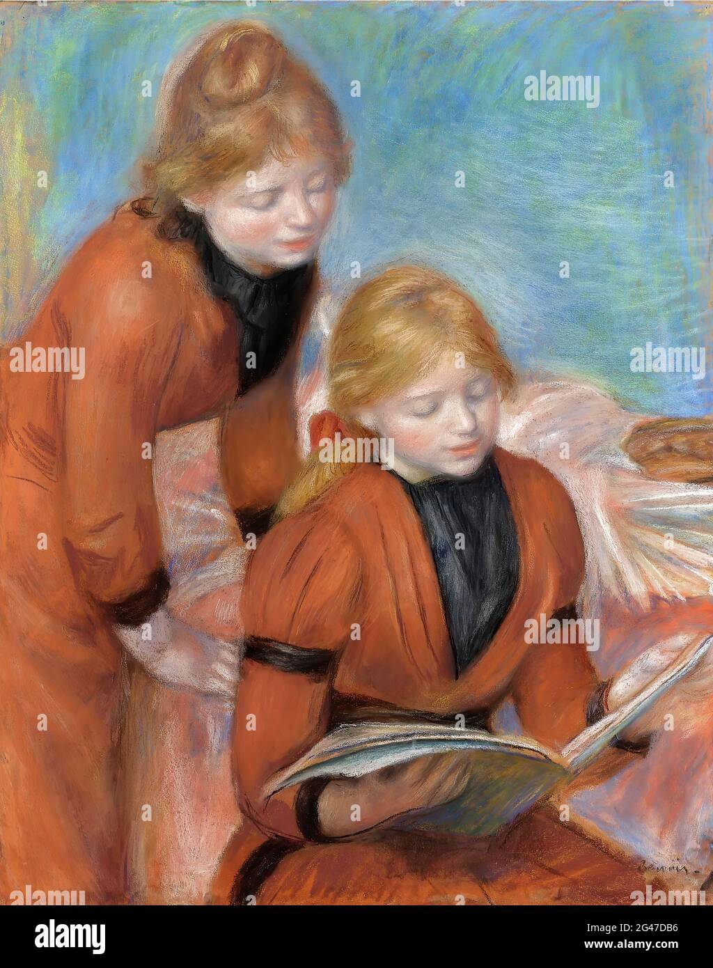 Pierre-Auguste Renoir - reading 01 Stock Photo - Alamy