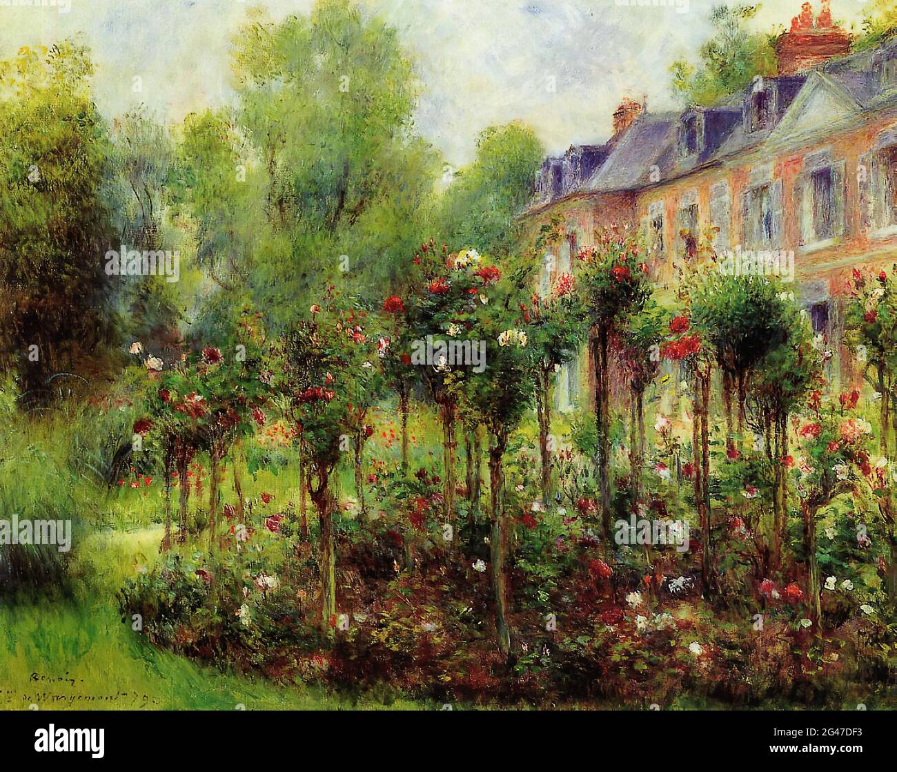 Pierre-Auguste Renoir - Rose Garden Wargemont 1879 Stock Photo - Alamy