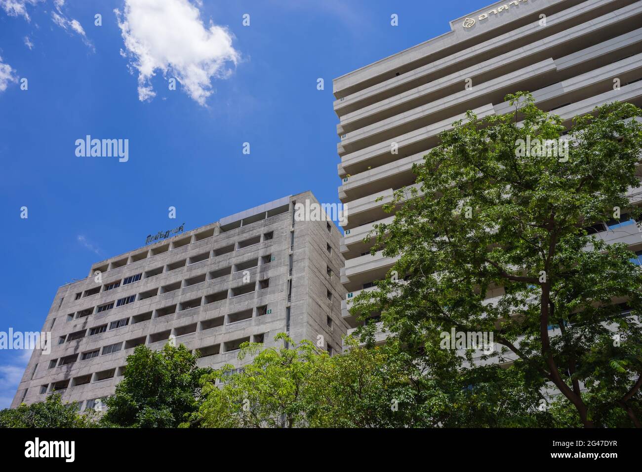 Buildings of Siriraj hospital, the first hospital in Thailand, along ...